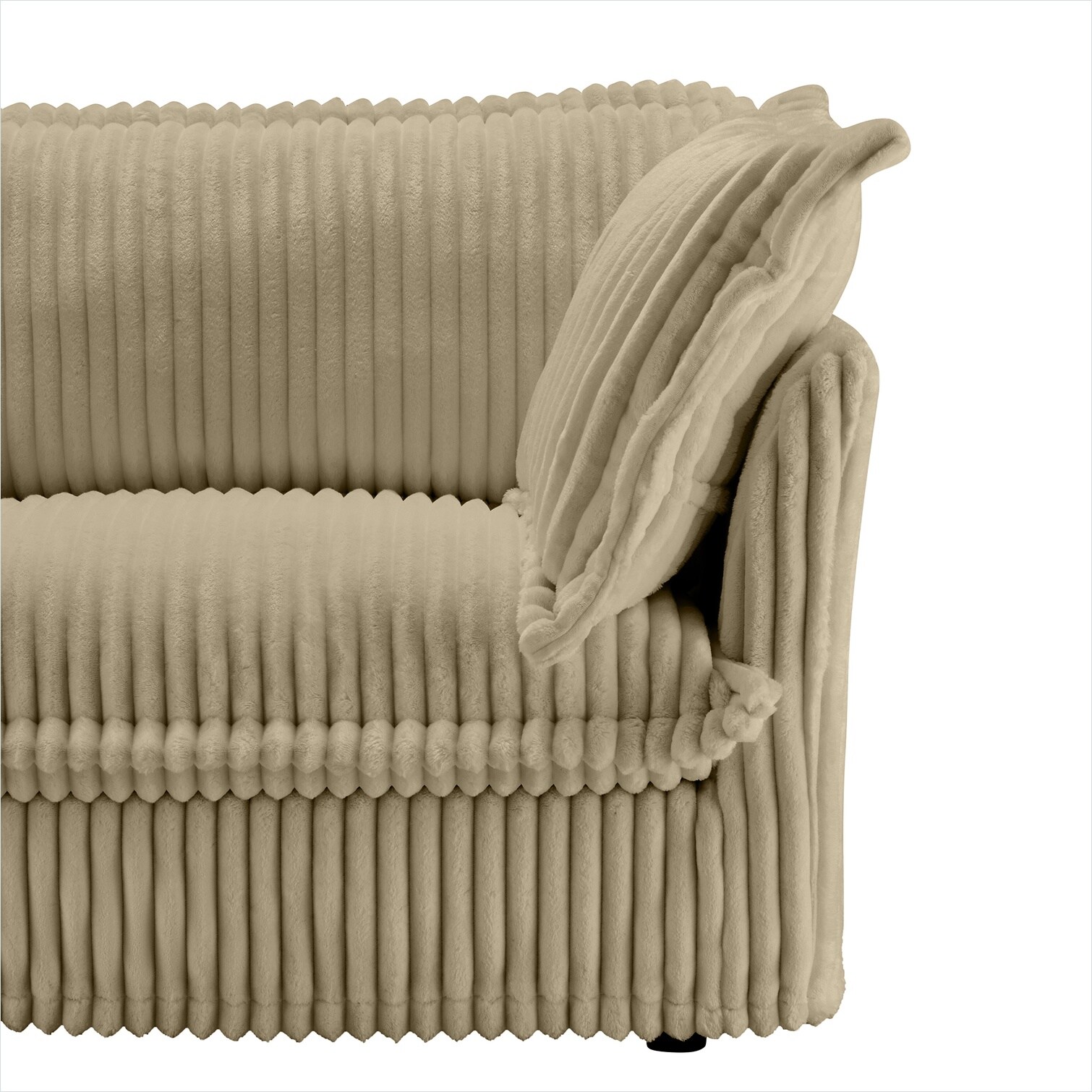 Naturefalls 2-Seat Sofa Modern Rectangular Corduroy Upholstered Living ...