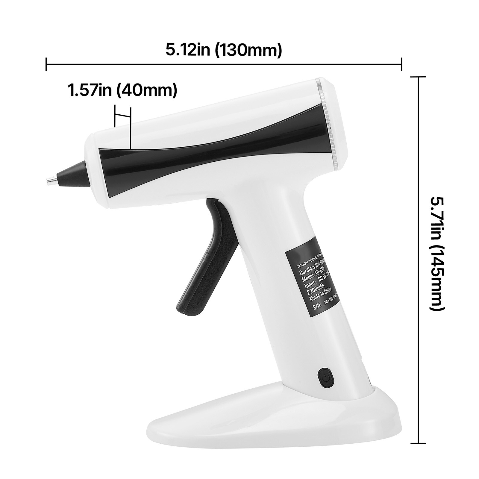 GIVIMO Cordless Hot Glue Gun Rechargeable Mini Glue Gun Kit with 2200 ...