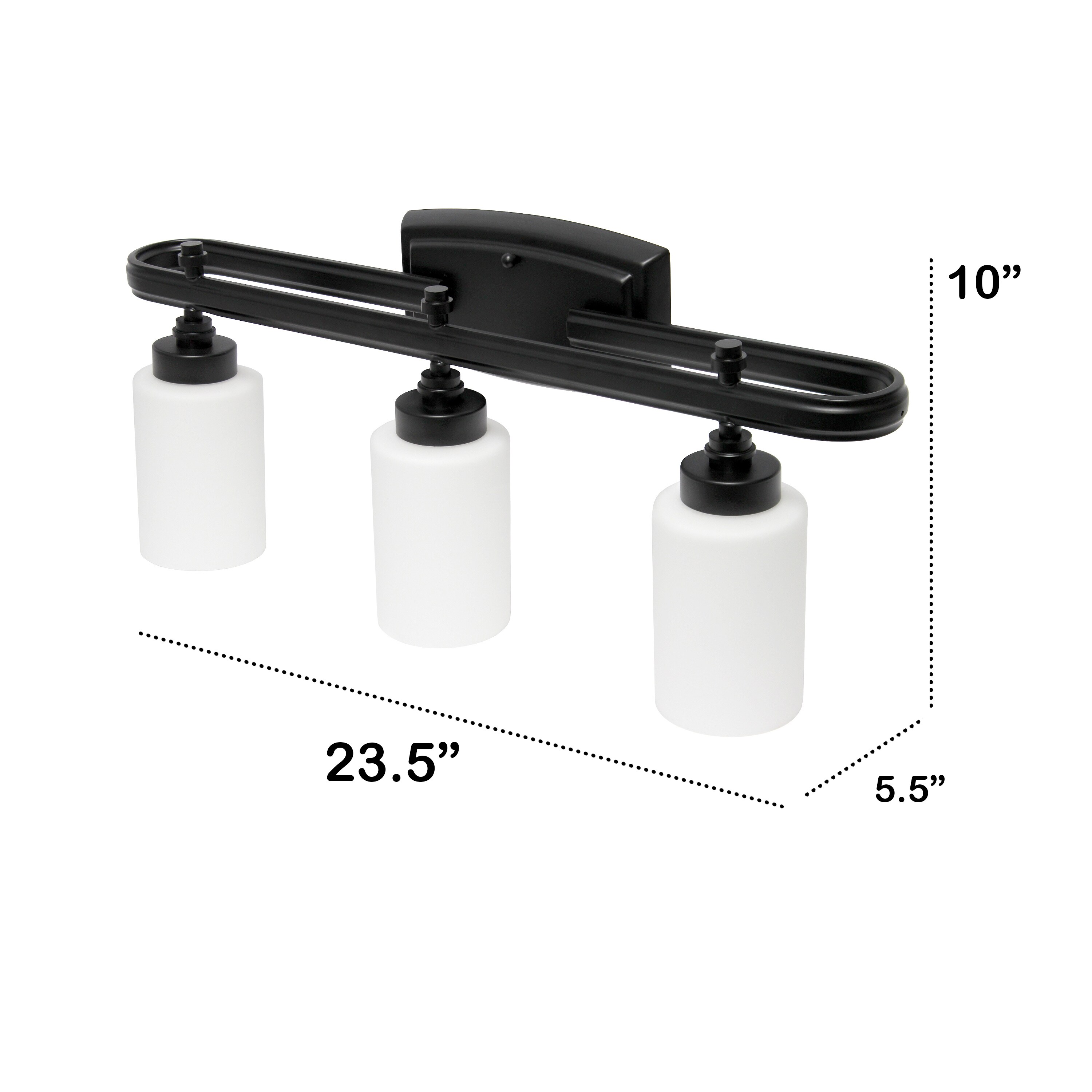 Lalia Home Essentix 5.5-in 3-Light Multiple Finishes Black LED Modern ...