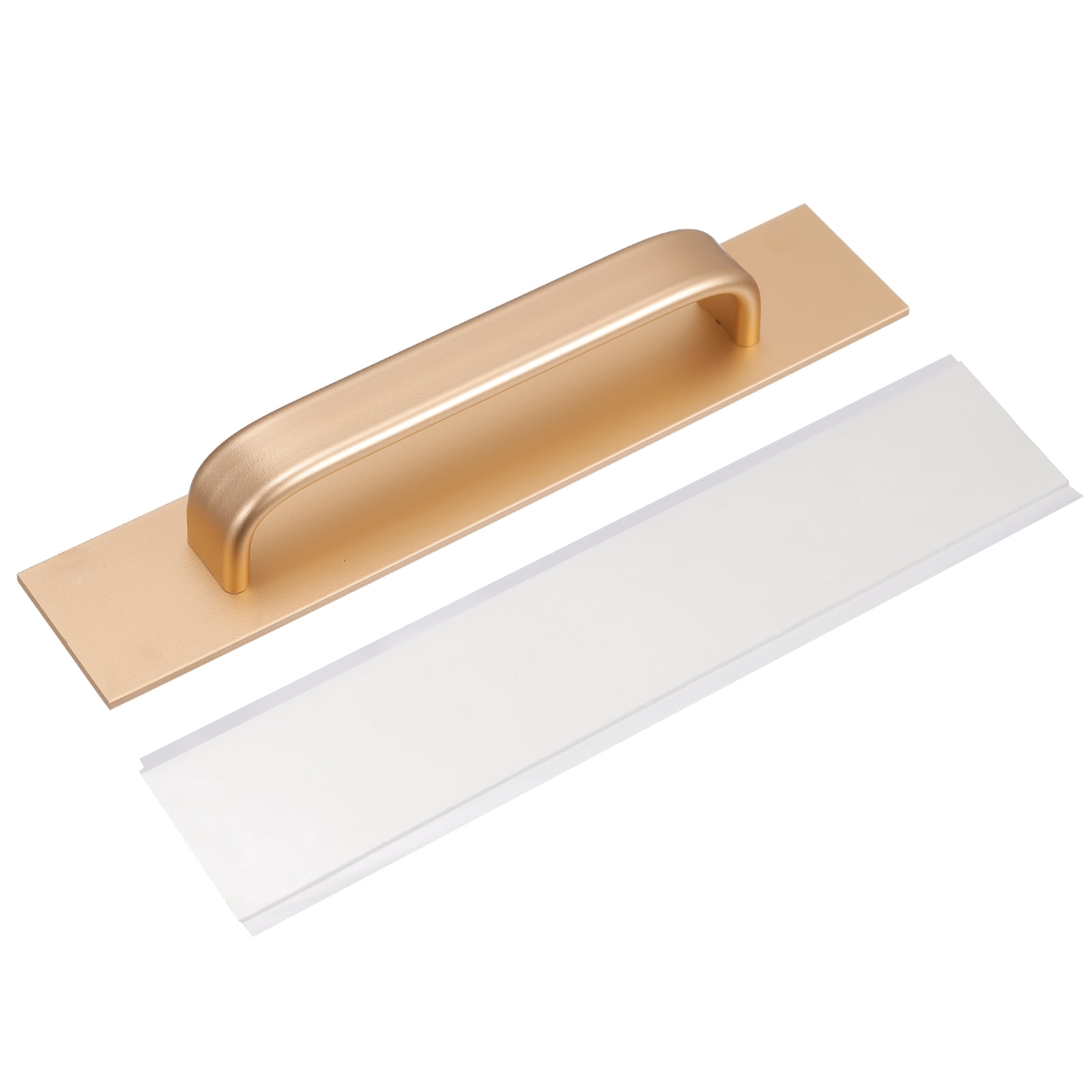 Unique Bargains 1Pcs Self-Stick Handles Gold Aluminum Alloy Self ...