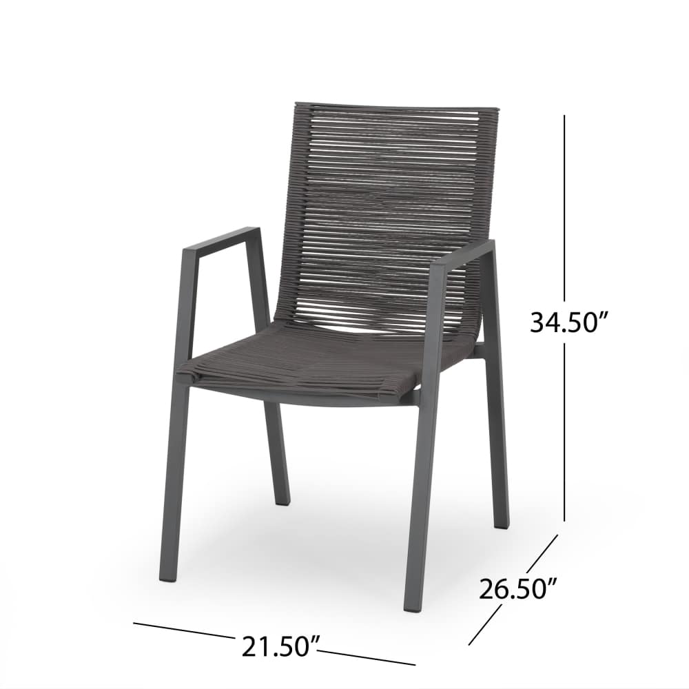 Coolbibila Modern Aluminum Dining Chair Dining Chairs Set Of 2 With ...