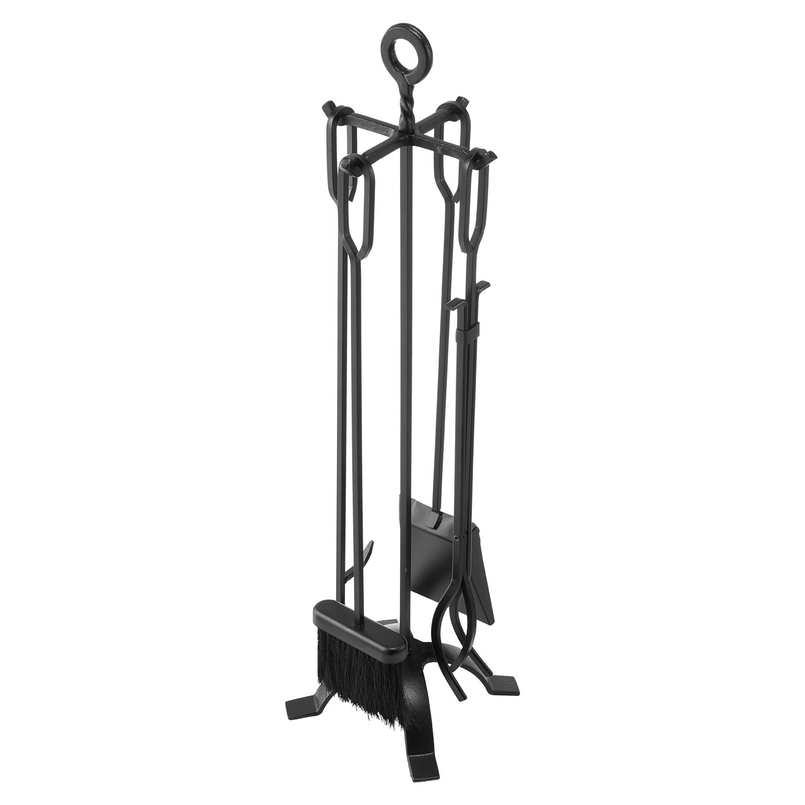 GIVIMO Fireplace Tool Set 5-Piece Fire Tool Set and Holder with Four ...