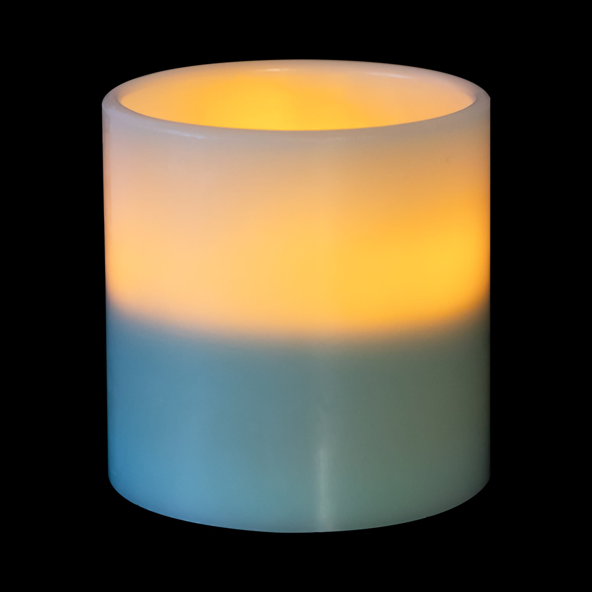 Northlight 6 inch Sage Green Battery Operated Flameless LED 3-Wick ...