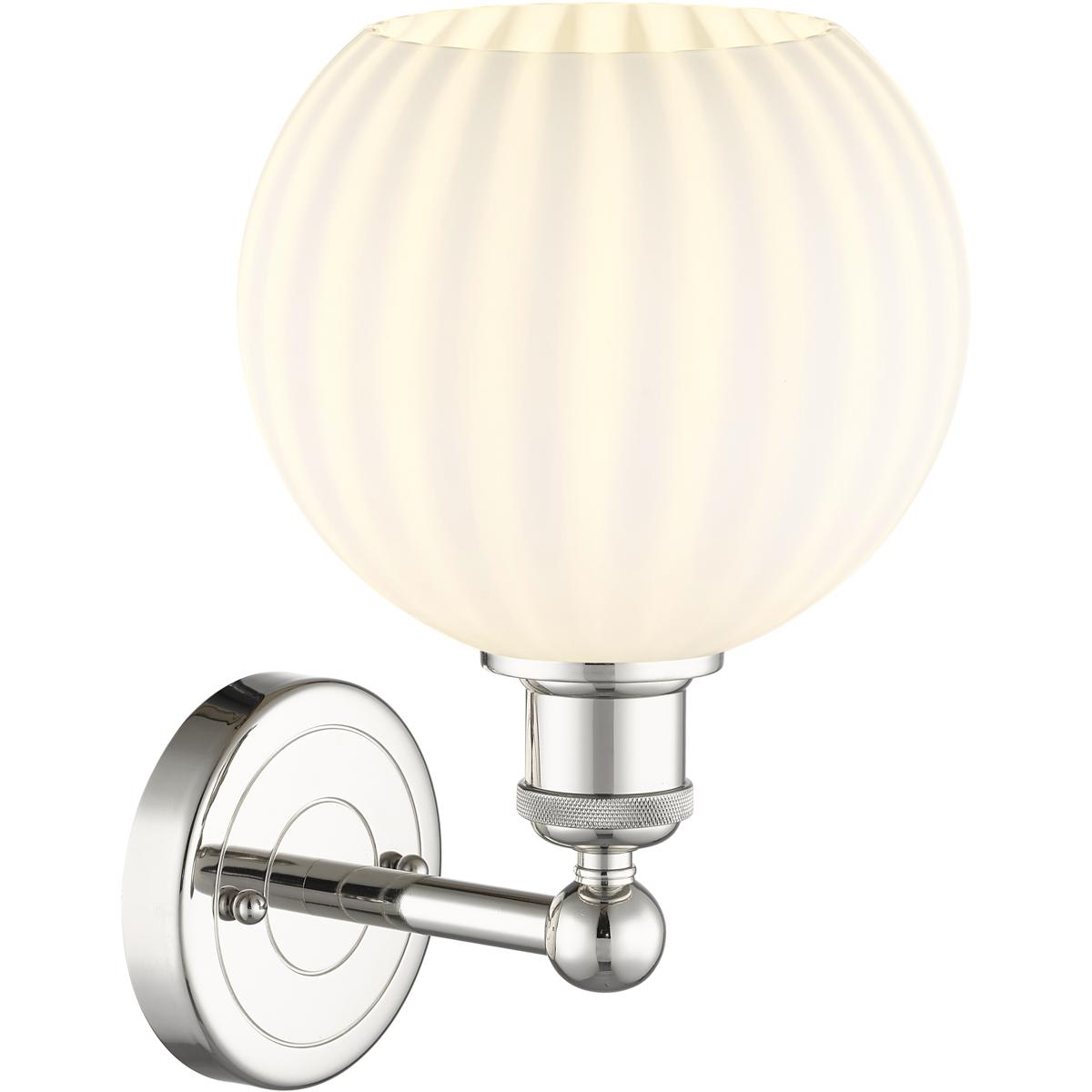 Innovations Lighting 616-1W-PN-G1217-8WV Edison White Venetian Wall ...