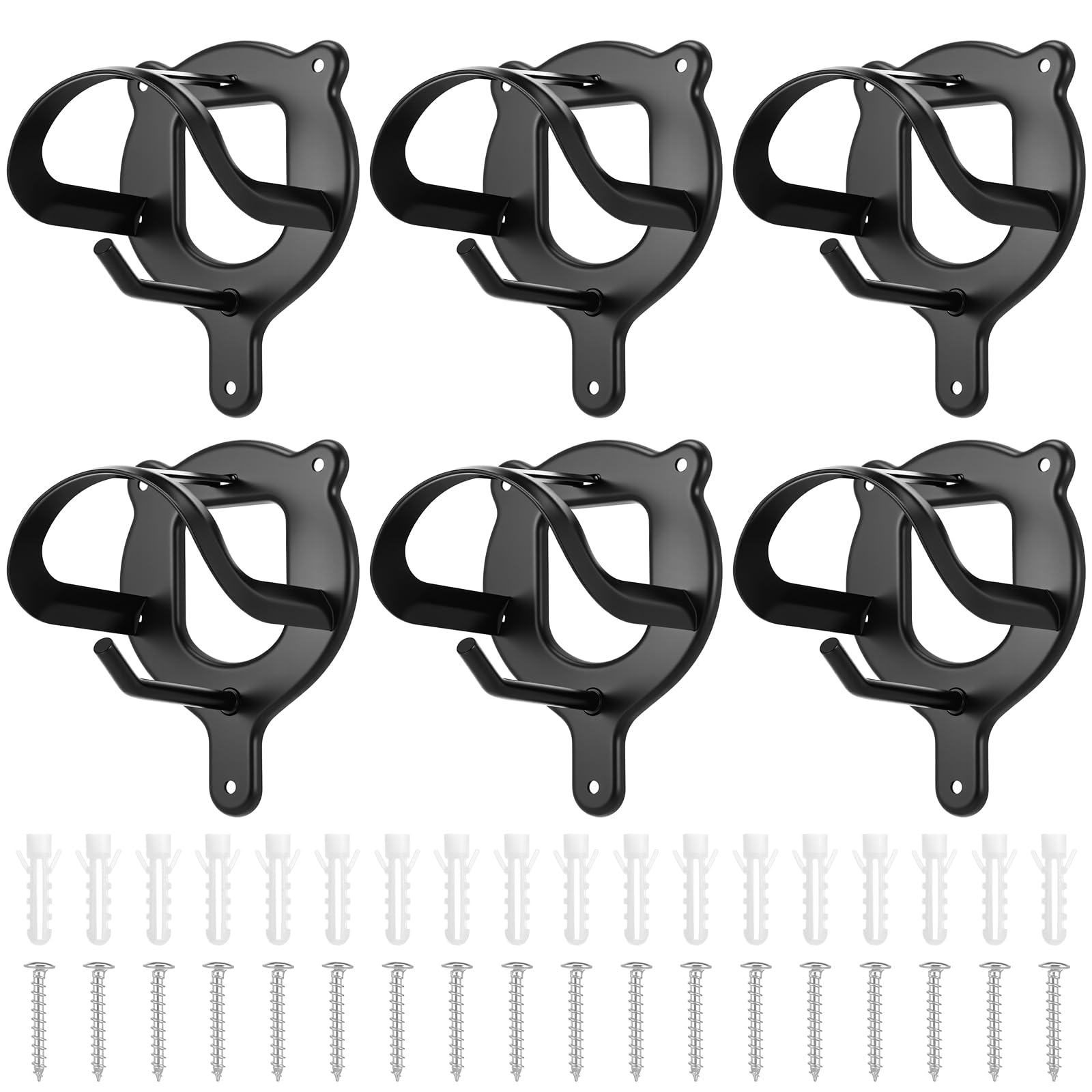KIWDZFU 6 pcs Horse Bridle Rack Metal Holder Heavy Duty Wall Mount Tack ...