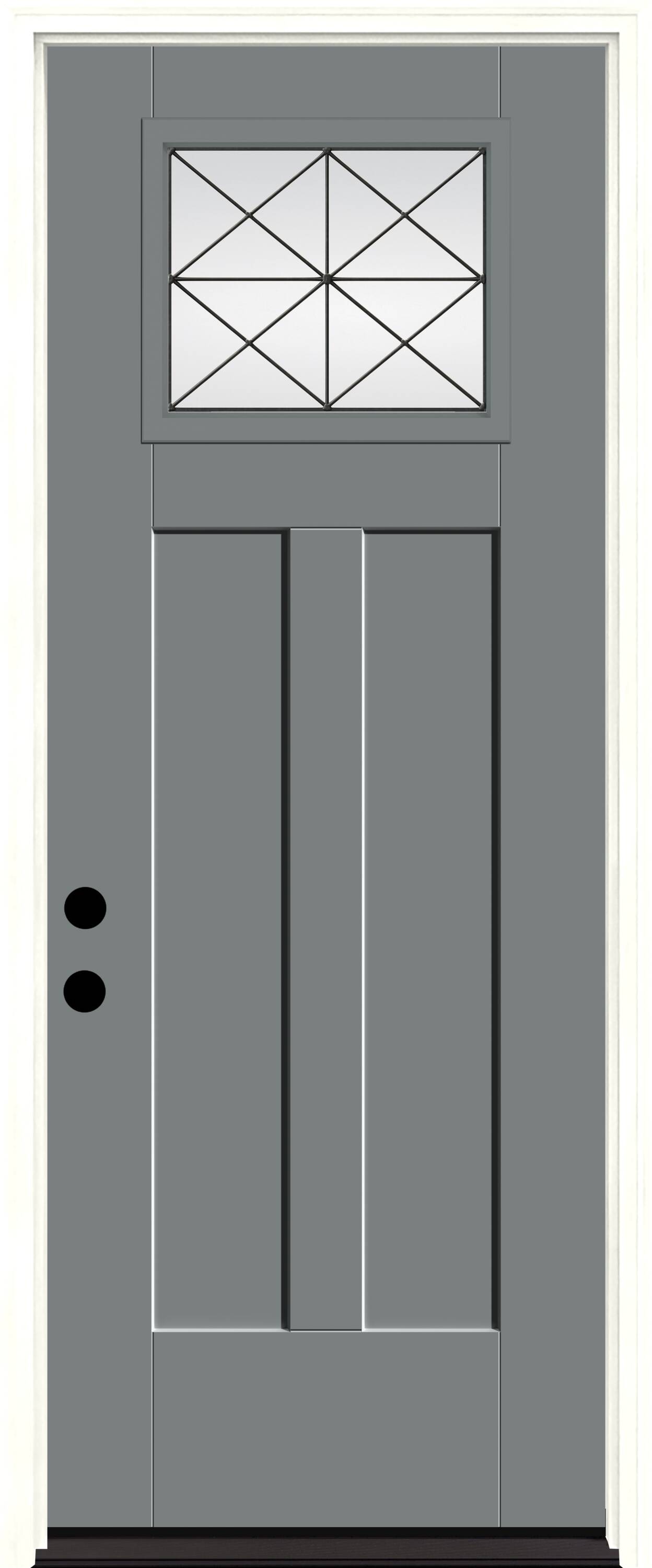 Therma-Tru Calix 36-in x 80-in x 6-9/16-in Fiberglass Craftsman Right ...