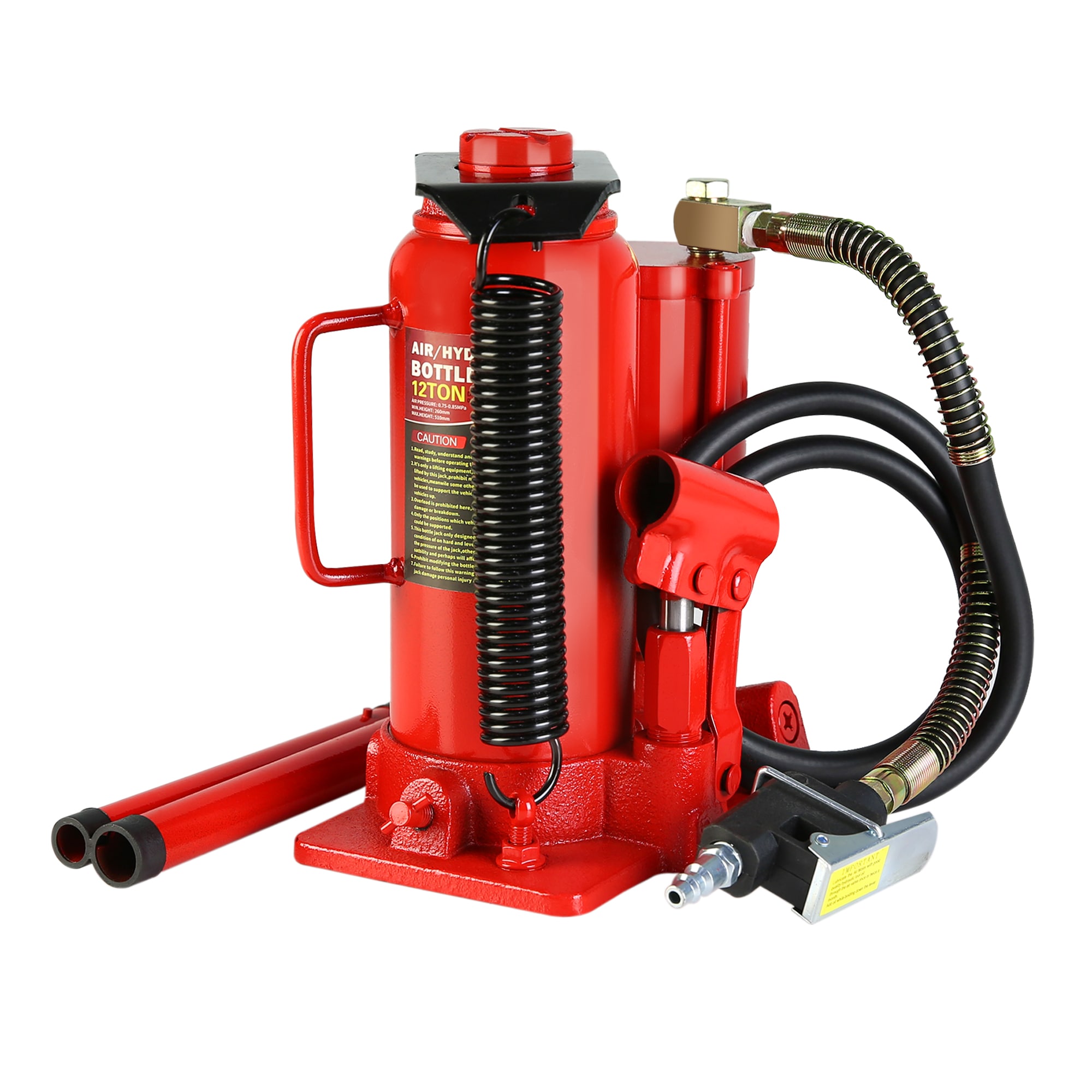 Kahomvis Red 12-Ton Steel Air/Hydraulic Bottle jack in the Jacks ...