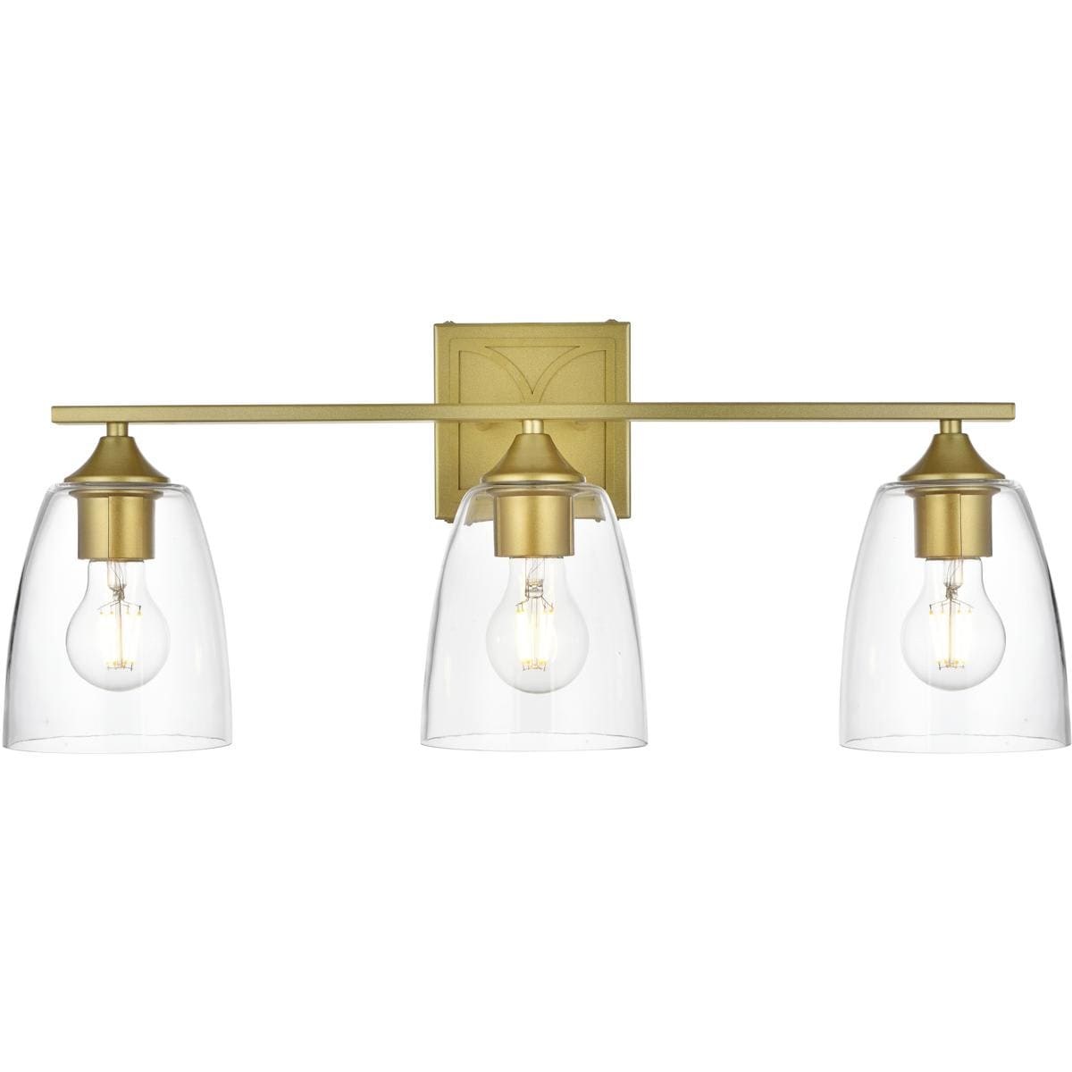 Elegant Lighting Living District LD7309W24BRA Harris 3 Light 24 inch ...