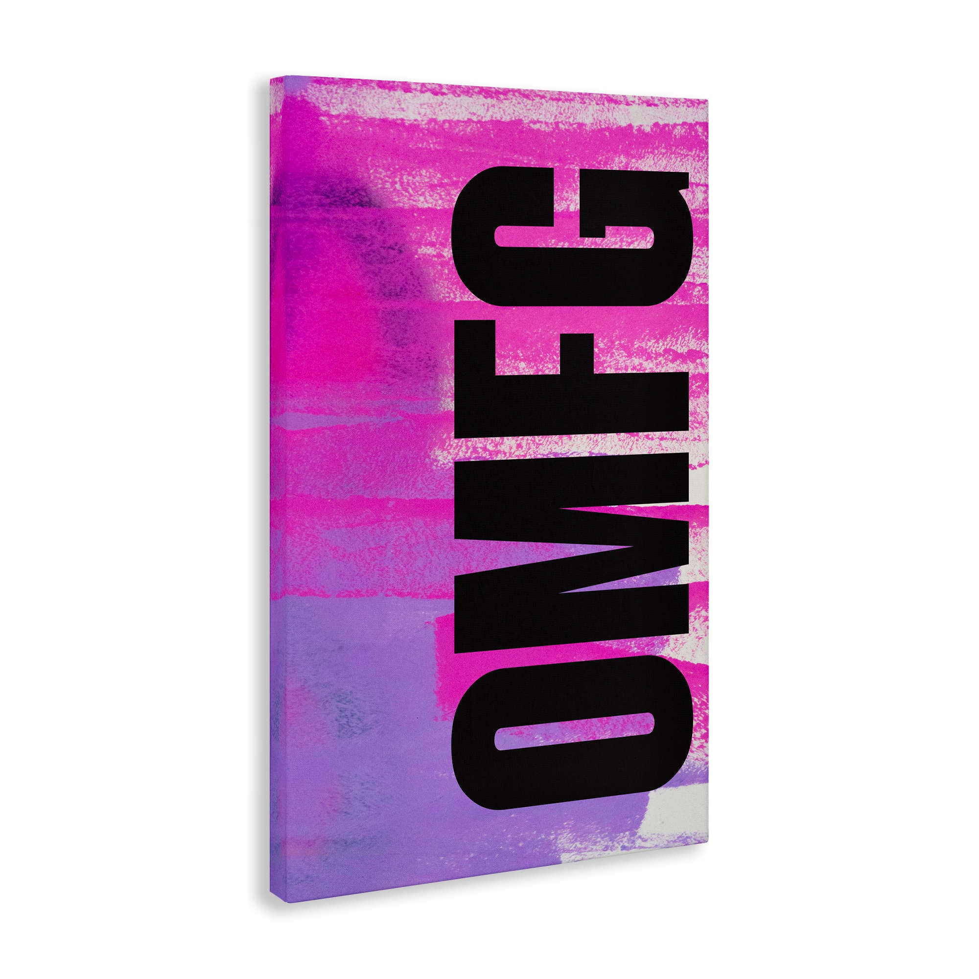 Stupell Industries Bold OMFG on Abstract Canvas Wall Art By House of ...