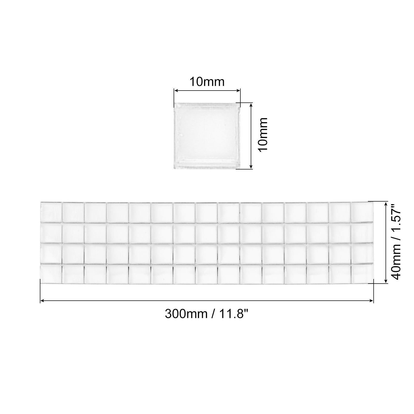 Unique Bargains 1200pcs Self-Adhesive Disco Tiles Sticker 10 x 10mm ...