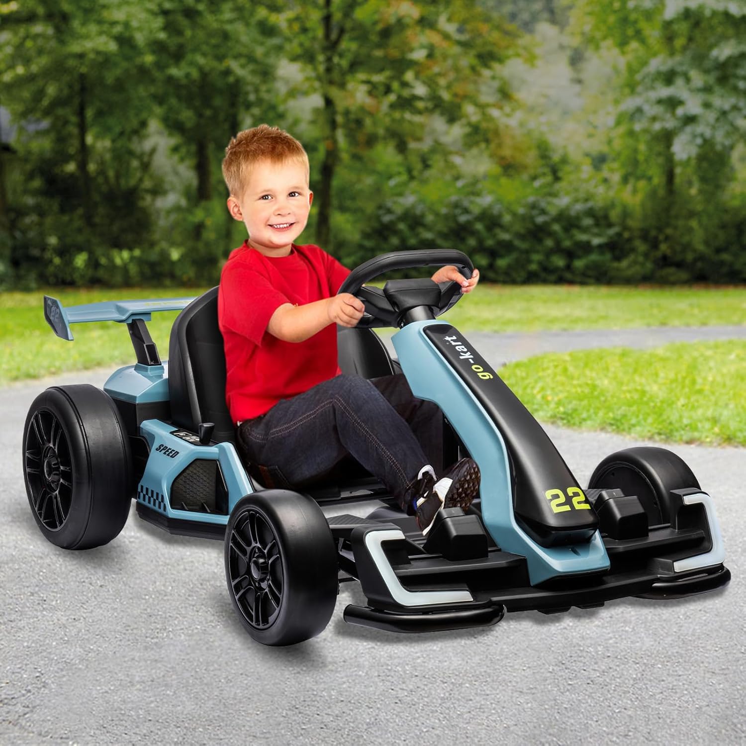 Garvee 24V Kids Electric Drift Kart 300W Powerful Motor 85MPH Big ...