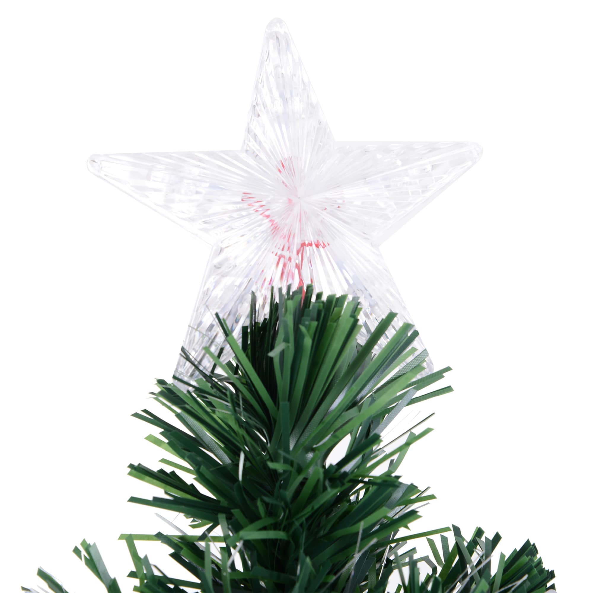 HomCom 6ft Prelit Artificial Christmas Tree with LED Lights ...