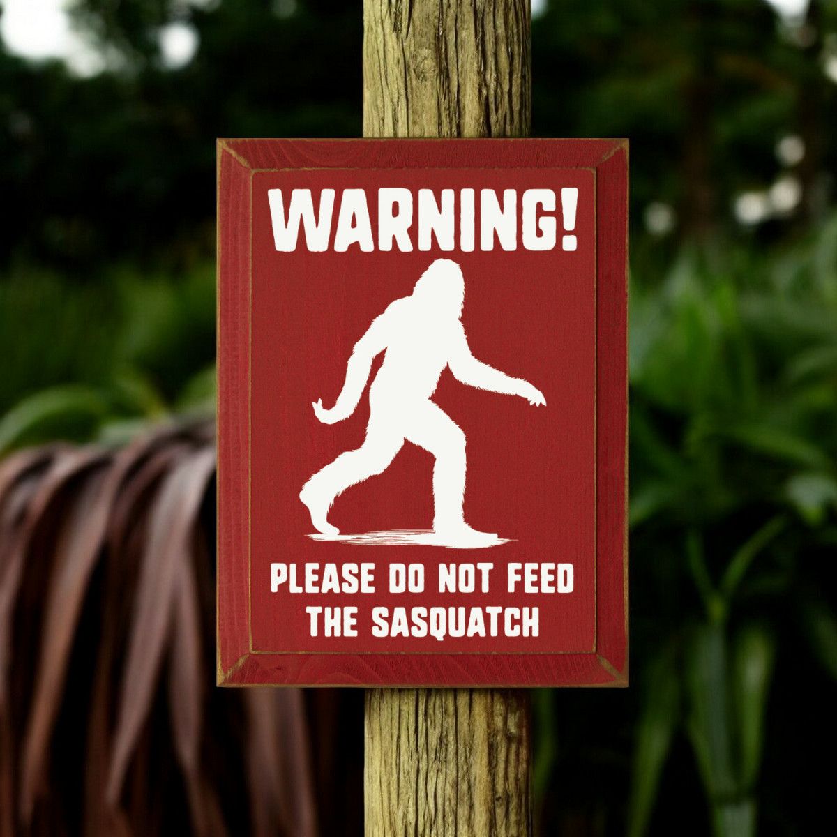 Slickblue 9 Inch x 12 Inch Solid Wood Warning Please Do Not Feed The ...