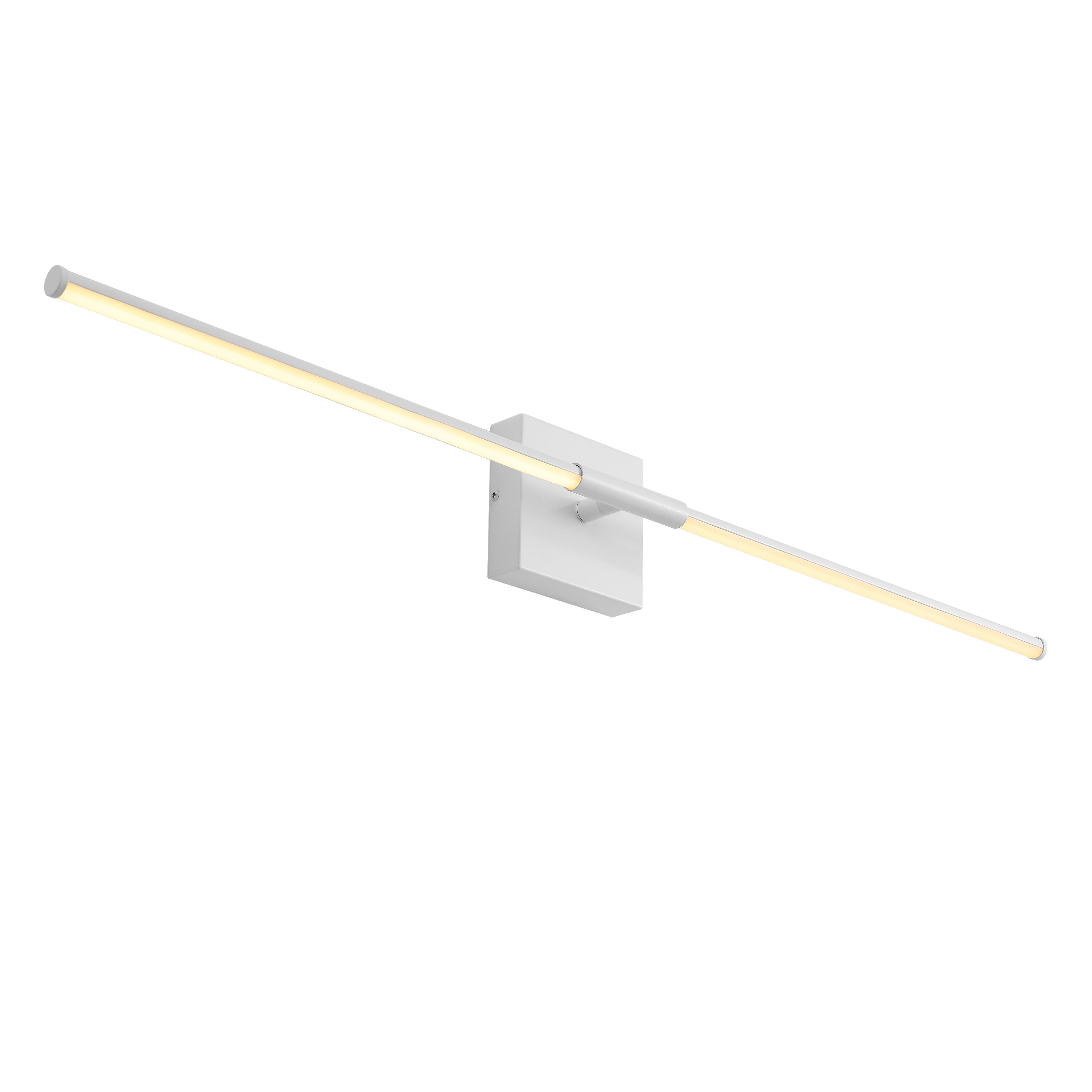 JONATHAN Y Makena Minimalist Metal Integrated 32-in W 1 -Light Polished ...