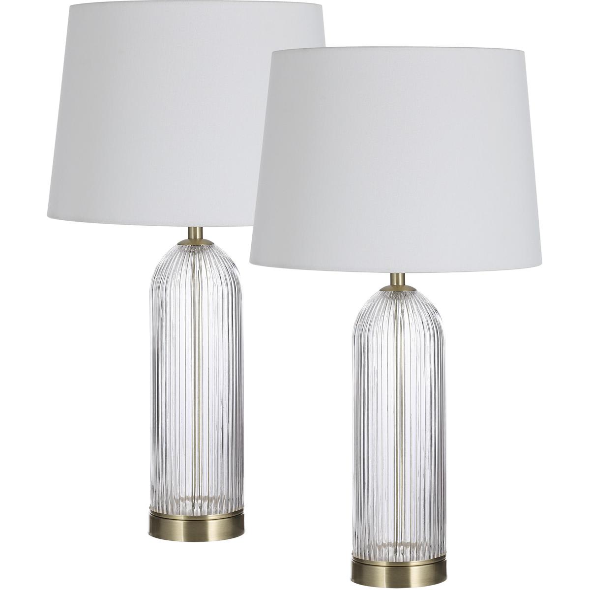 Renwil LPT1277-SET2 Ocala 25 inch 900 watt Clear Table Lamps Portable ...