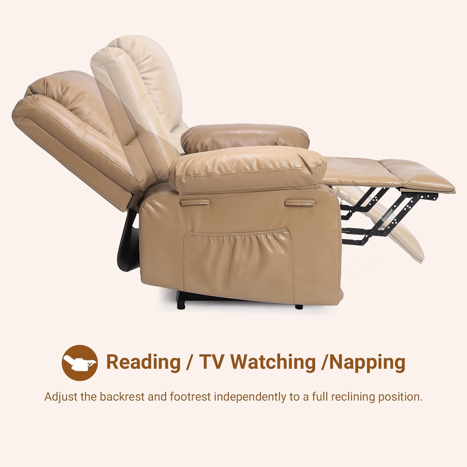 Garvee PU Leather Power Lift Recliner Chair with Massage and Heat ...
