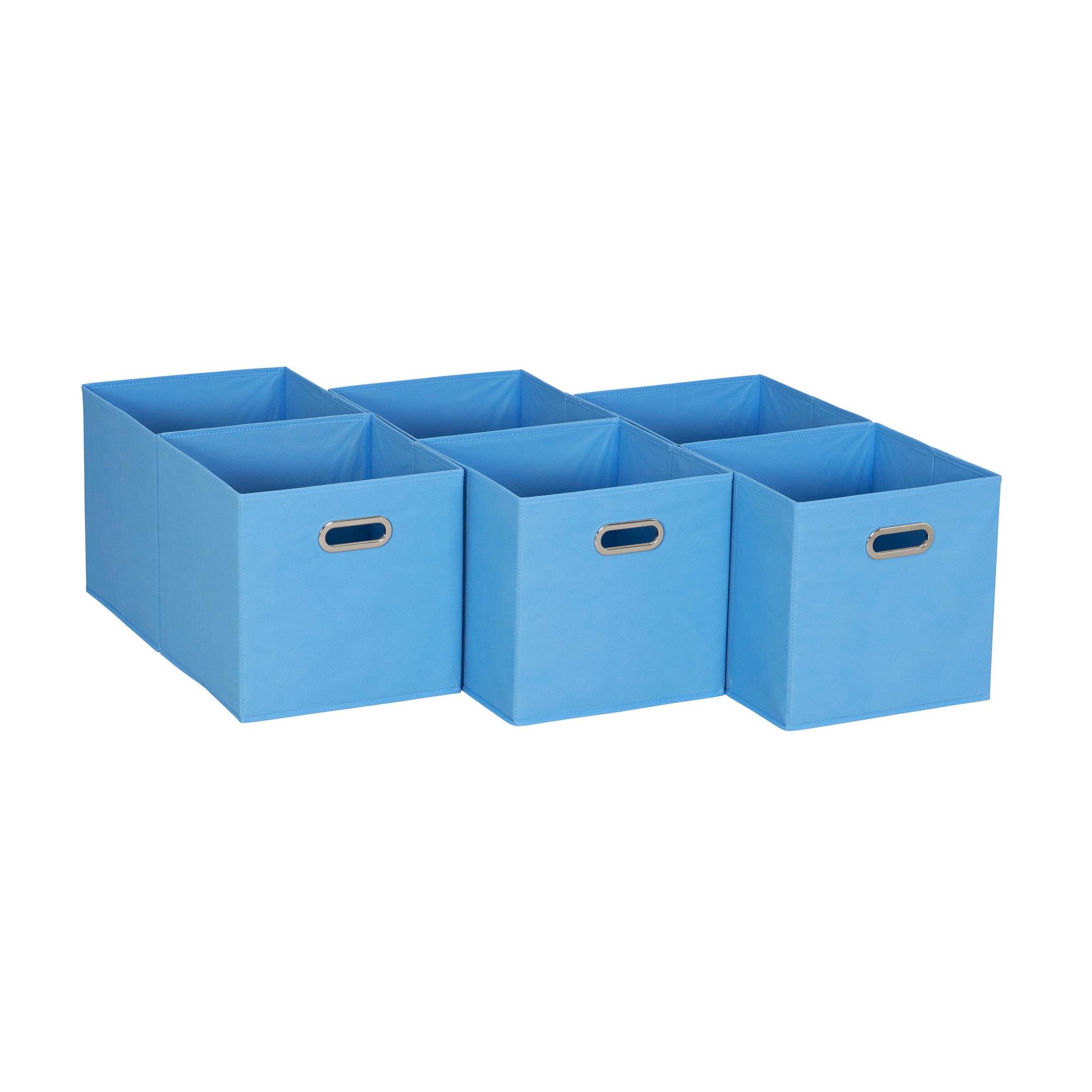 Household Essentials 6 ct Open Fabric Cube Storage Bins Carolina Blue ...