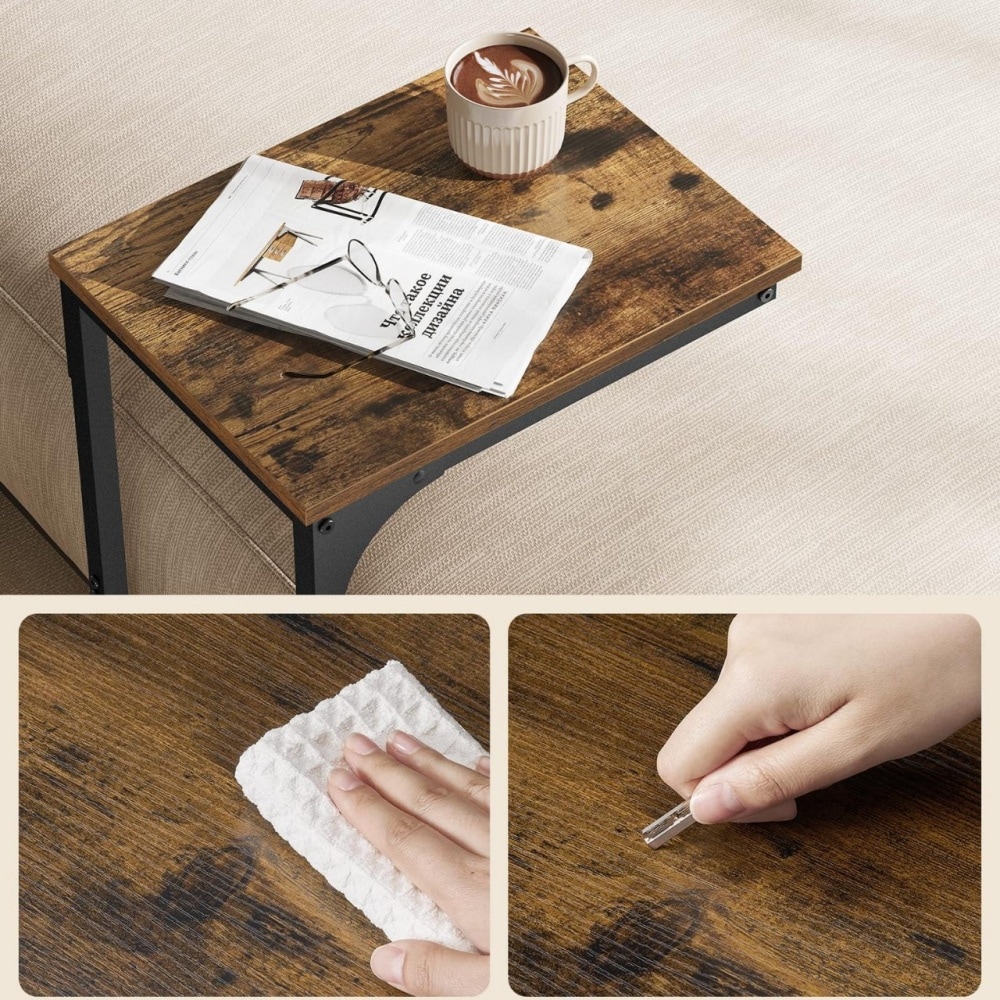 OOU Wheeled bedside table home bedside table home office rolling laptop ...