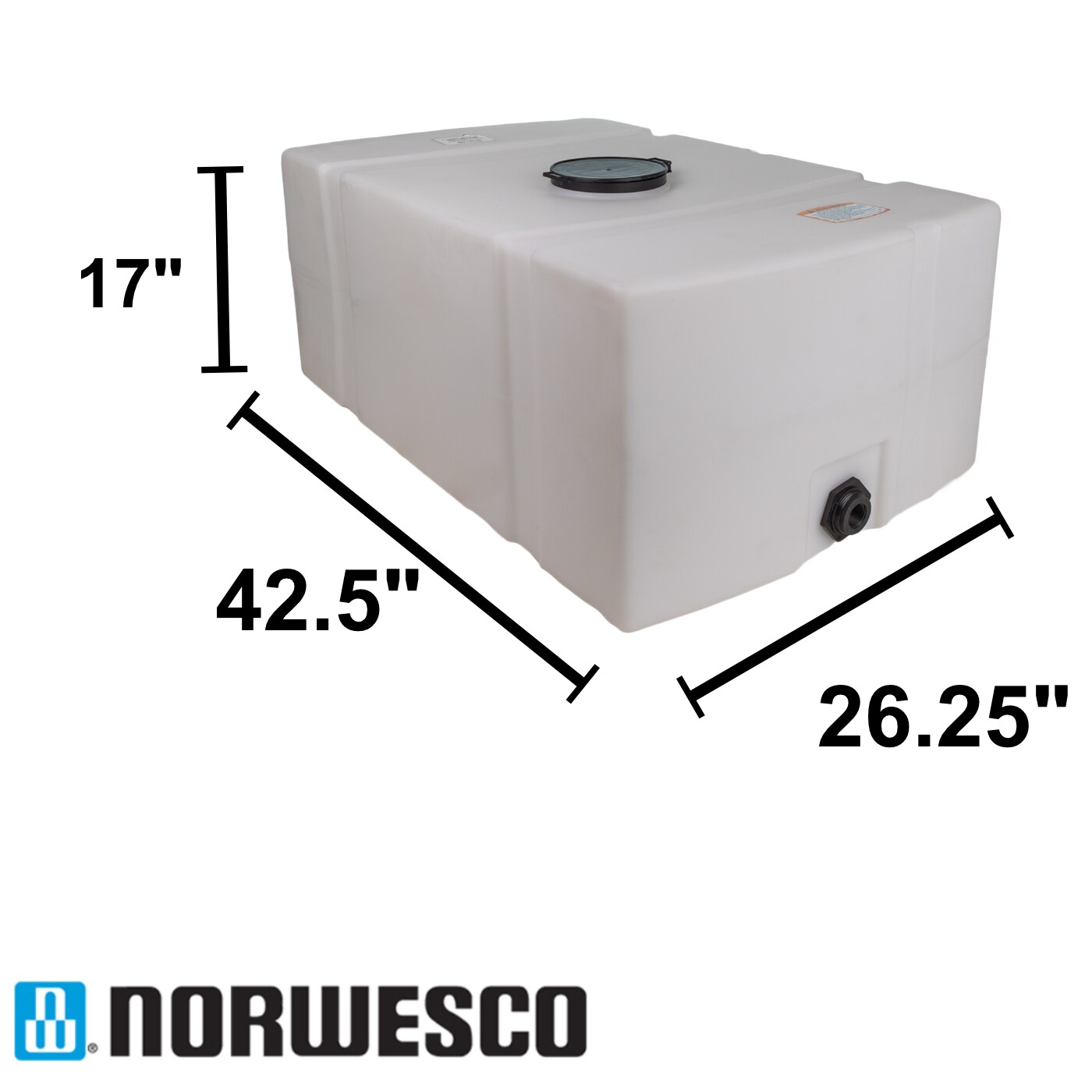 Norwesco 68-Gallon Polyethylene White Water Storage Tank in the Water ...