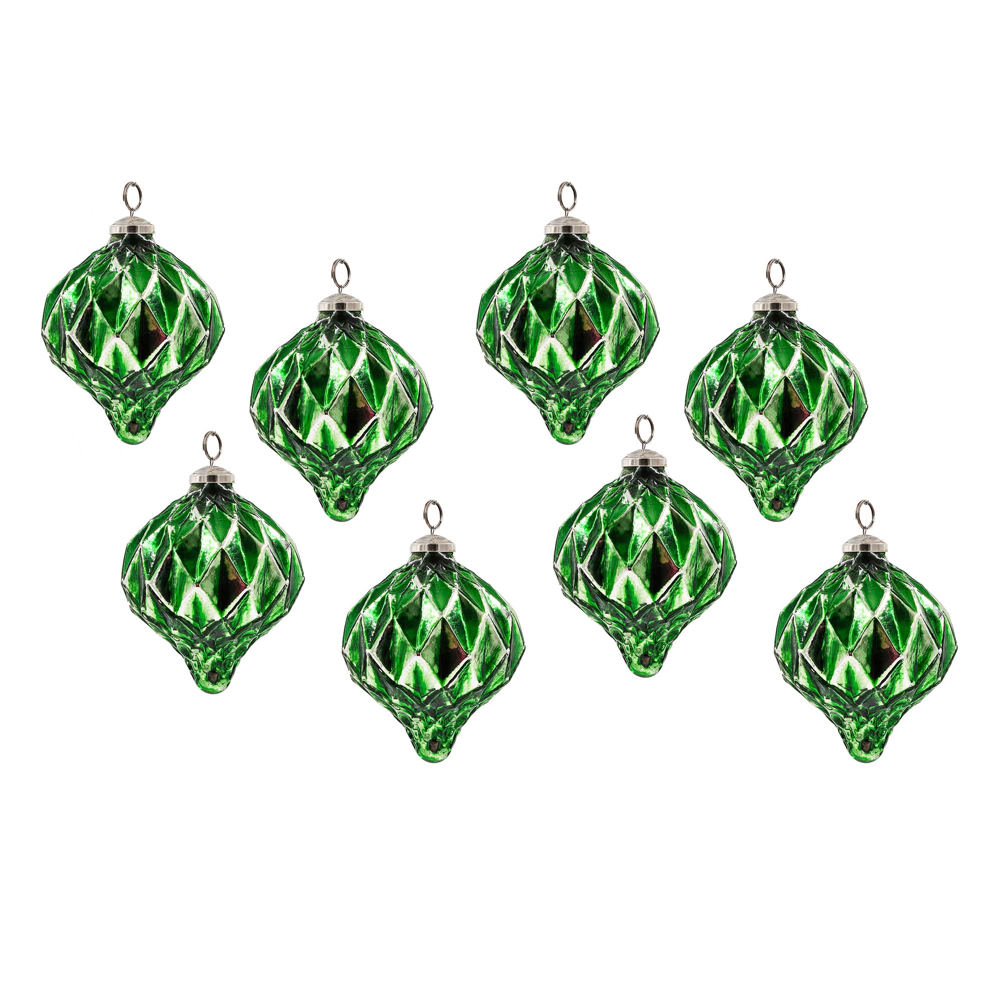 Vynxaria 4 in Green Shatterproof Classic Glass Christmas Ball Ornaments ...