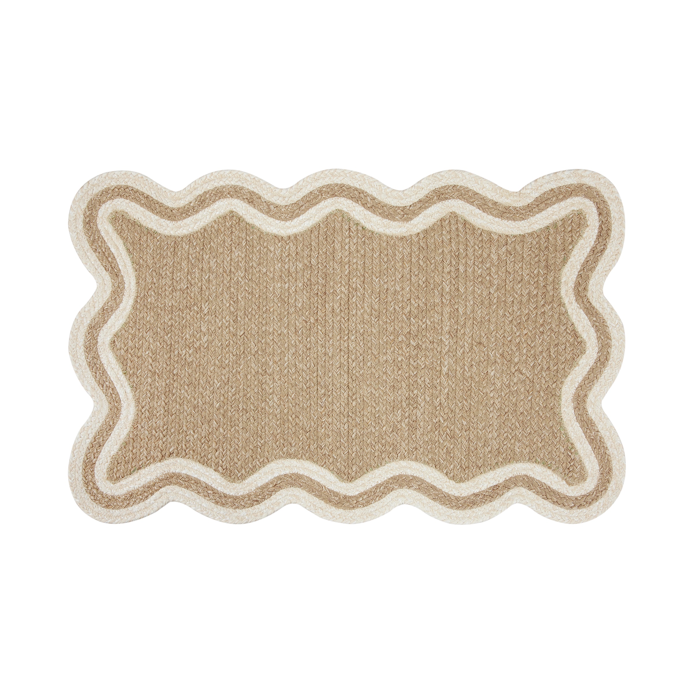 allen + roth 2 x 3 (ft) Braided Natural bleached Jute Rectangular ...