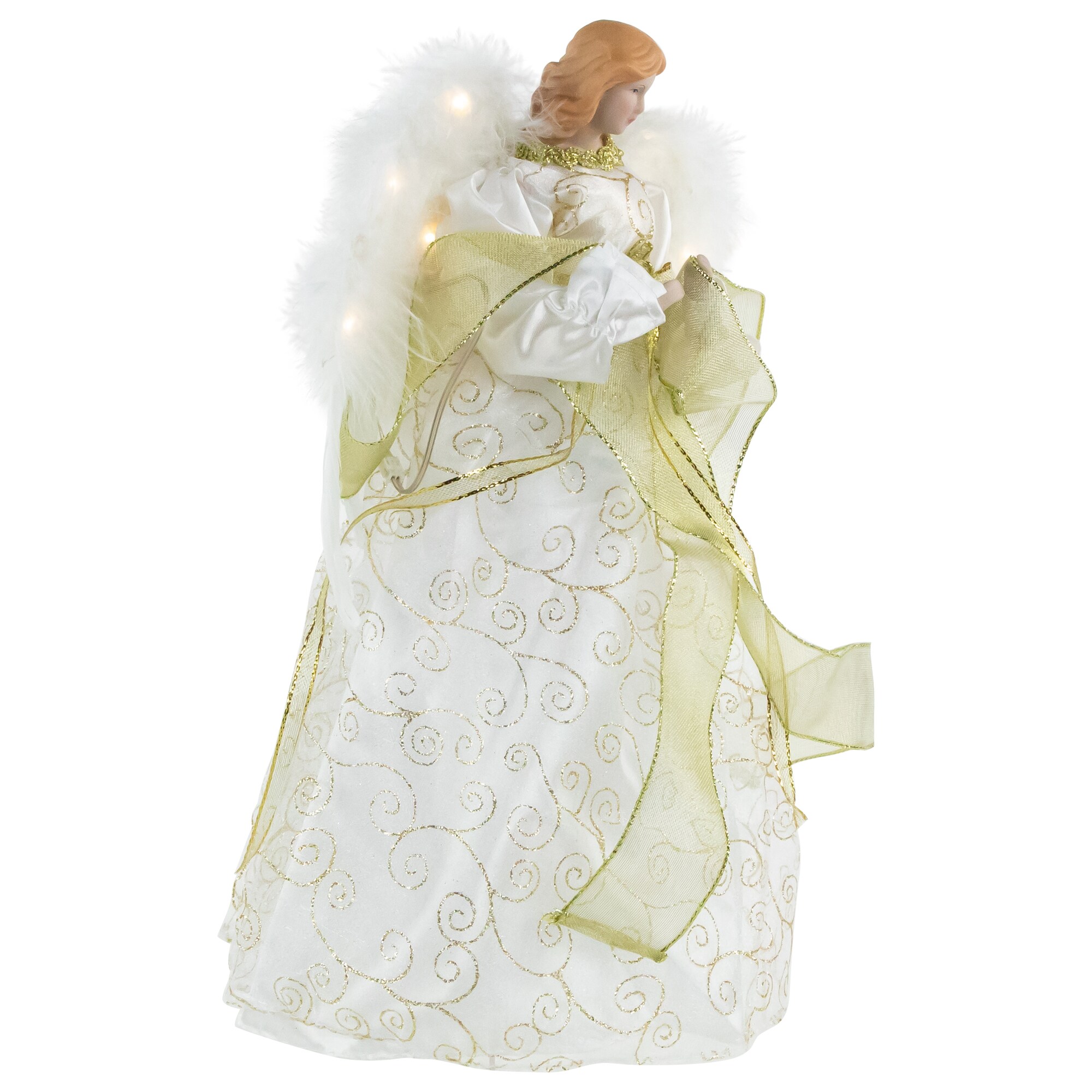 Northlight 14-in Angel White Christmas Tree Topper 34308683 at Lowes.com