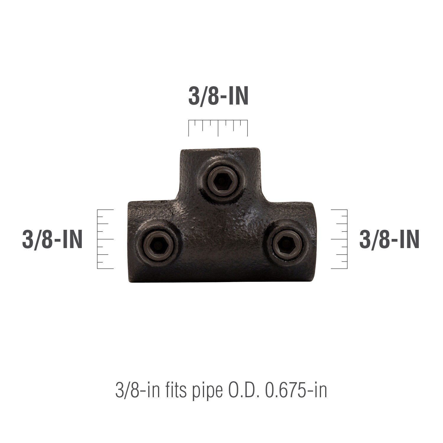 SteelTek 3/8-in Structural Black Three Socket Tee in the Structural ...