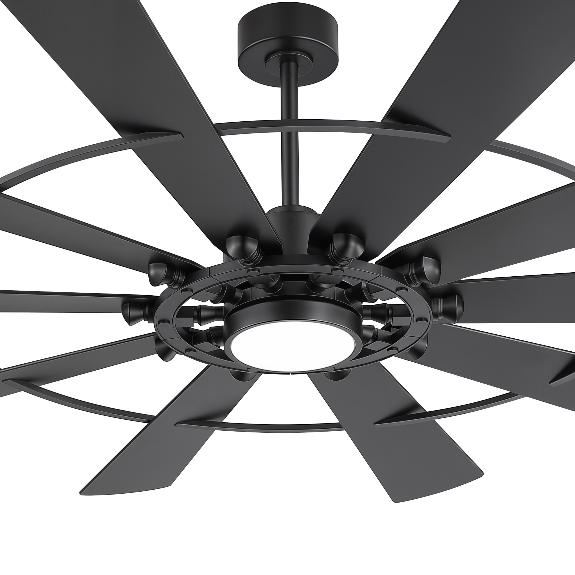 Breezary Breezary 72-in Integrated LED Indoor Black Ceiling Fan with ...