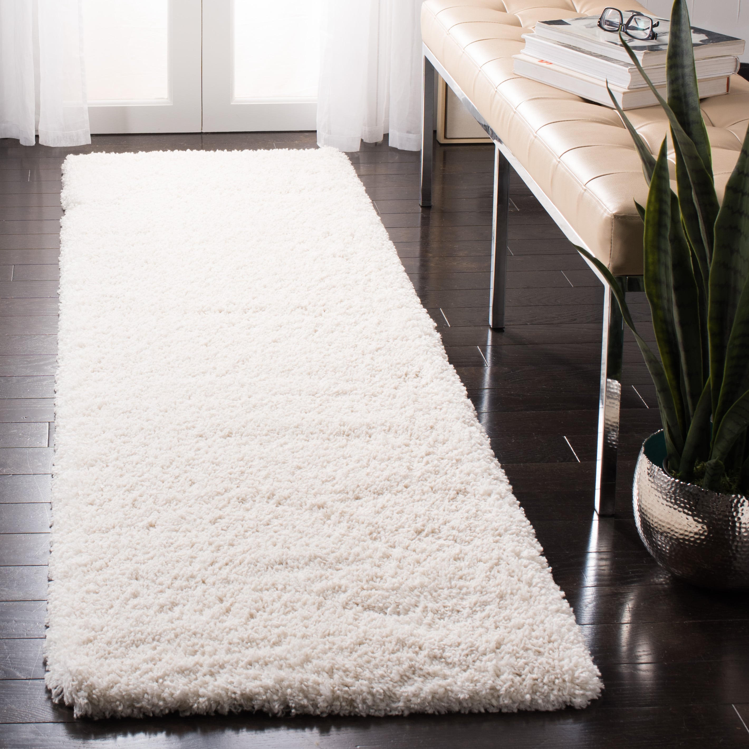 Safavieh Royal Shag 115 Cream 2ft-3in x 7ft in the Rugs department at ...