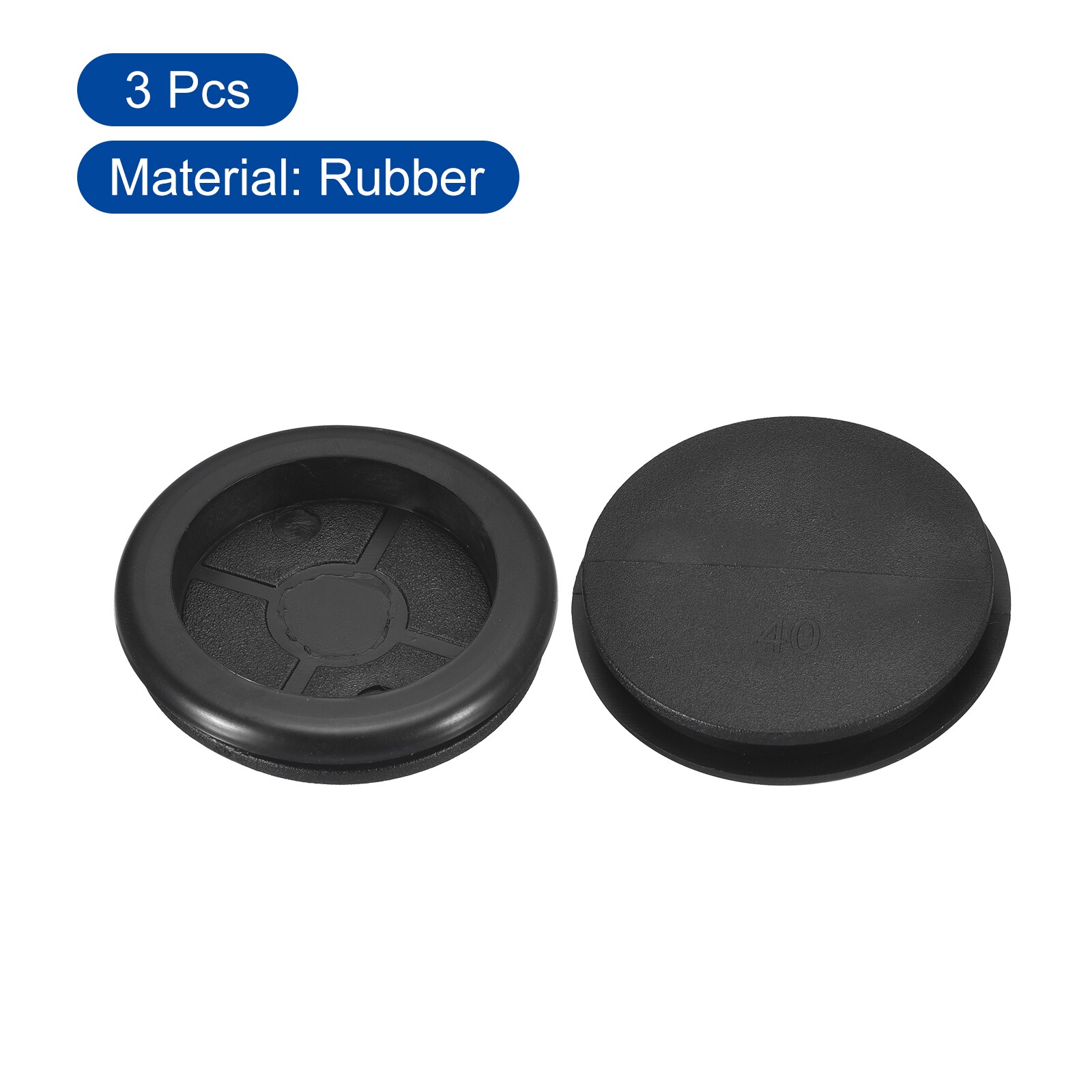 Unique Bargains 3pcs Rubber Grommets 1-9/16 Inch (40mm) Drill Hole 1-5/ ...