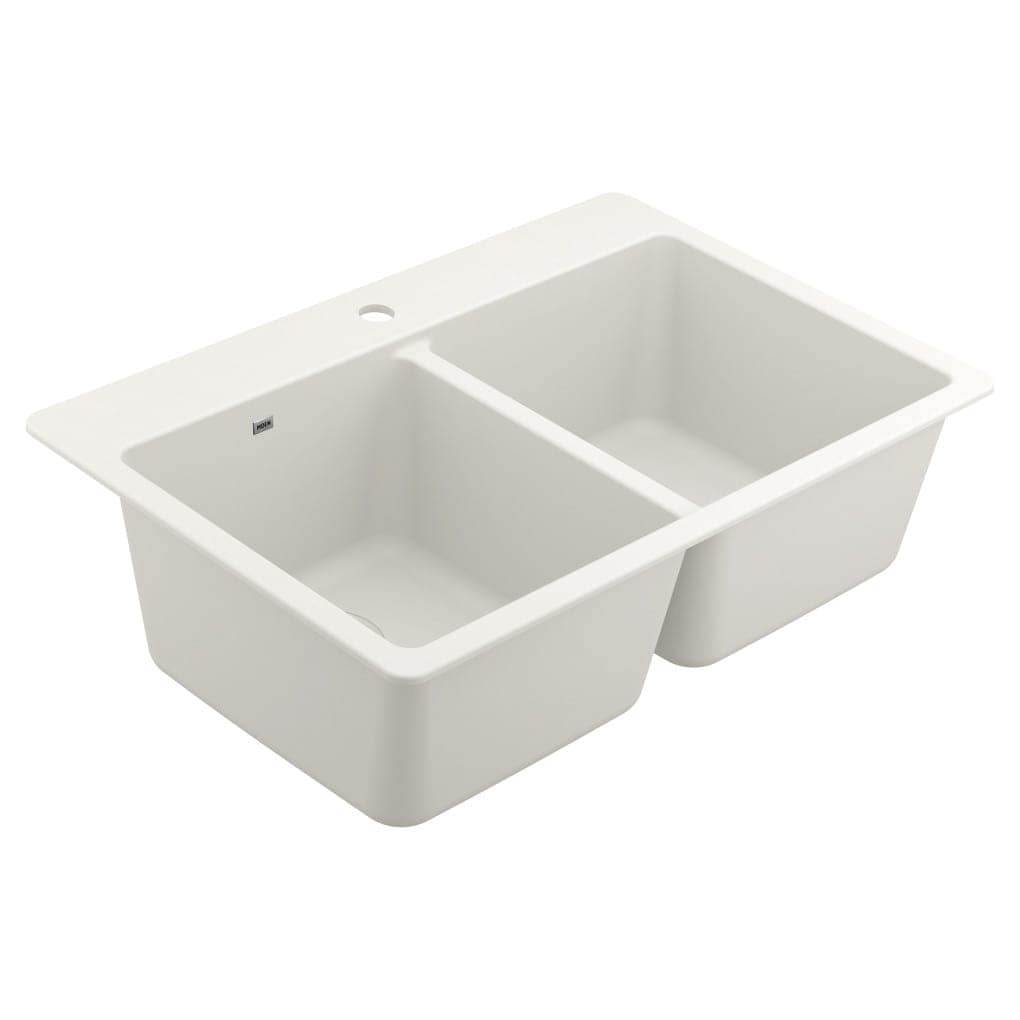 Moen Host 33-inch Granite DM Double Bowl Sink in the Kitchen Sinks ...