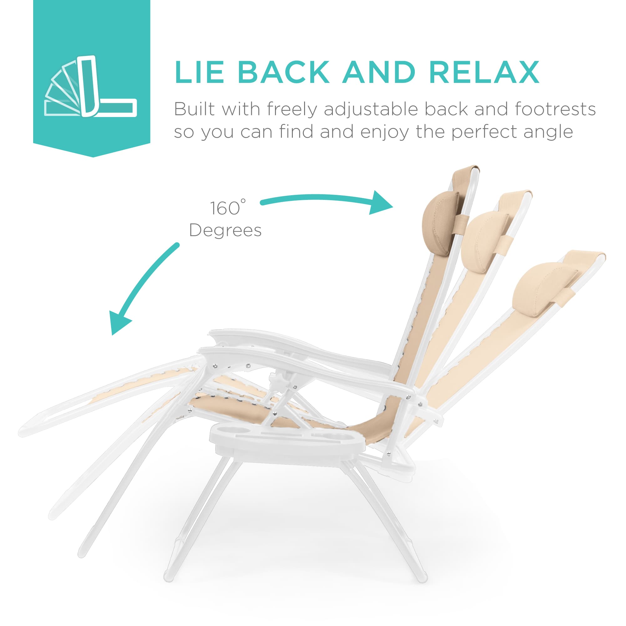 Best Choice Products Set of 2 Zero Gravity Lounge Chair Recliners for ...