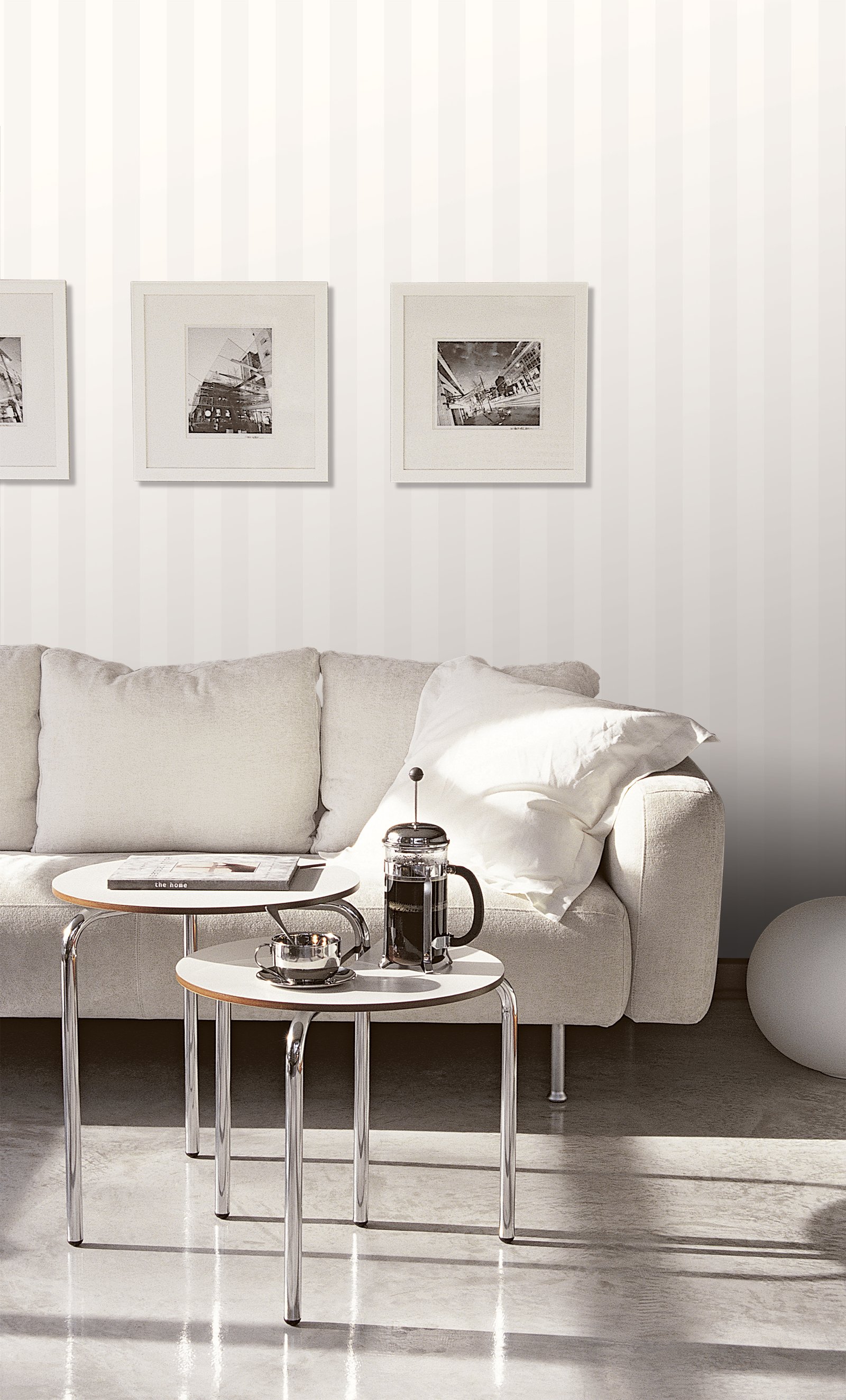 Galerie Smart Stripes 3 Contrast Emboss White Wallpaper G67558 in the ...