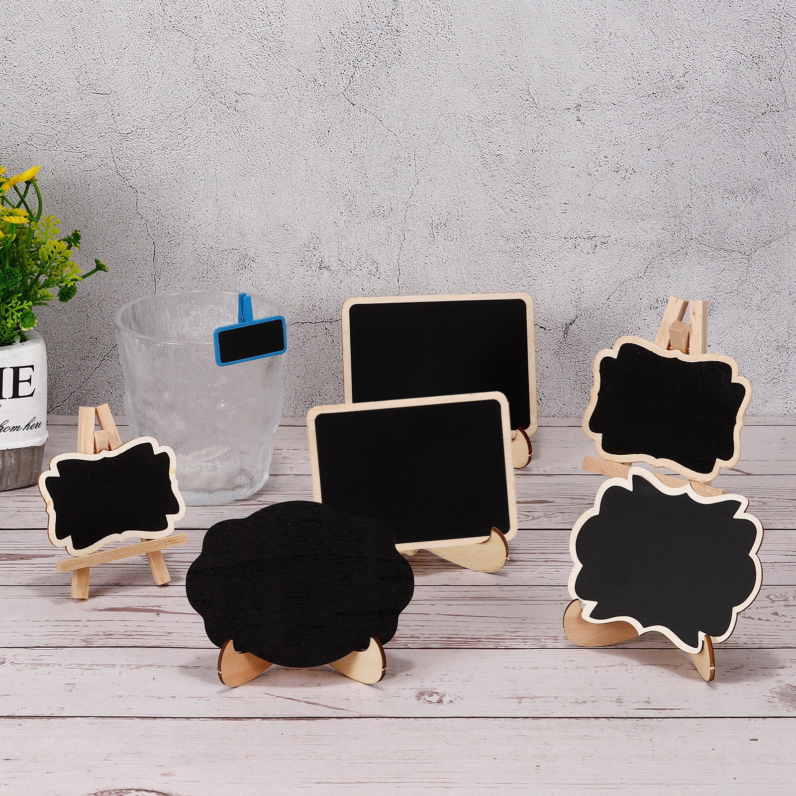 PATIKIL Mini Chalkboard Signs 5pcs Small Blackboard Labels with Stand ...