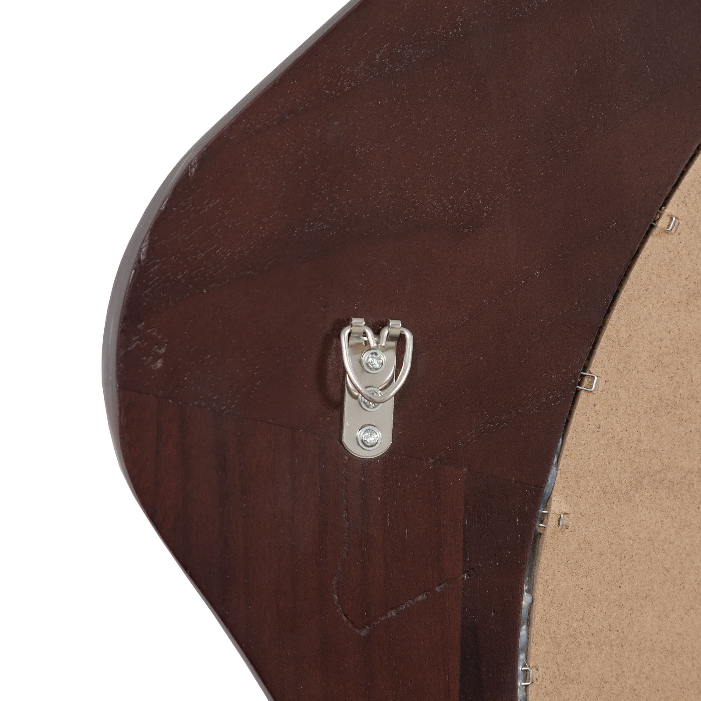 Vynxaria Walnut Colored Wooden Irregular Full Body Mirror Cashew Shape ...