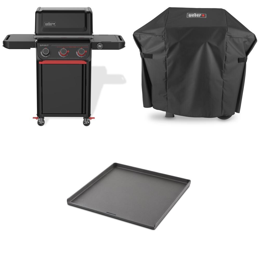 Shop Weber Weber Spirit EP-325 Stealth Matte Black Grill + Accessories ...
