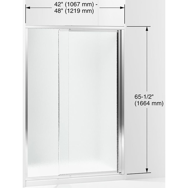 Sterling Vista Pivot Ii Silver 65 5 In Framed Pivot Shower Door In The