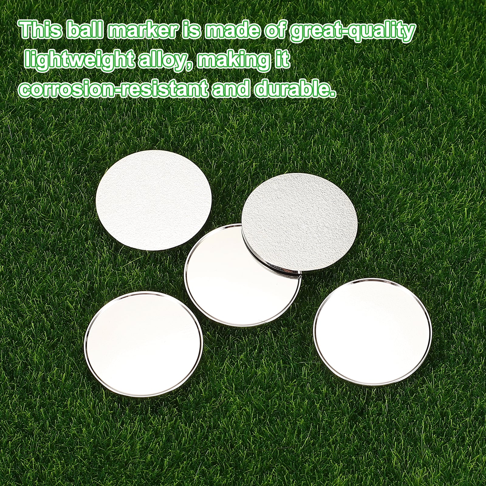 Unique Bargains 10 Packs Golf Ball Marker Golf Cap Clip Metal Blank ...