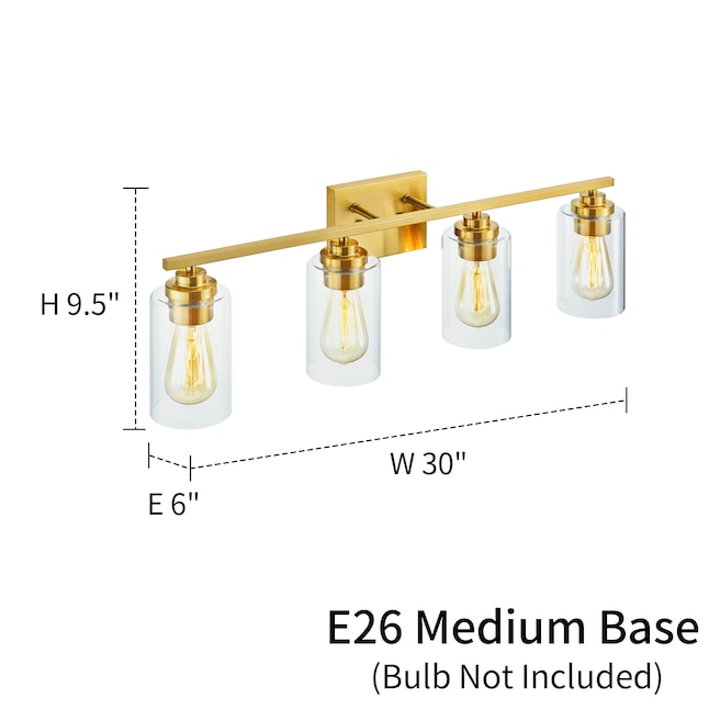 KAWOTI Nolan 30-in 4-Light Antique Brass Modern/Contemporary Vanity ... KAWOTI Nolan 30-in 4-Light Antique Brass Modern/Contemporary Vanity ...