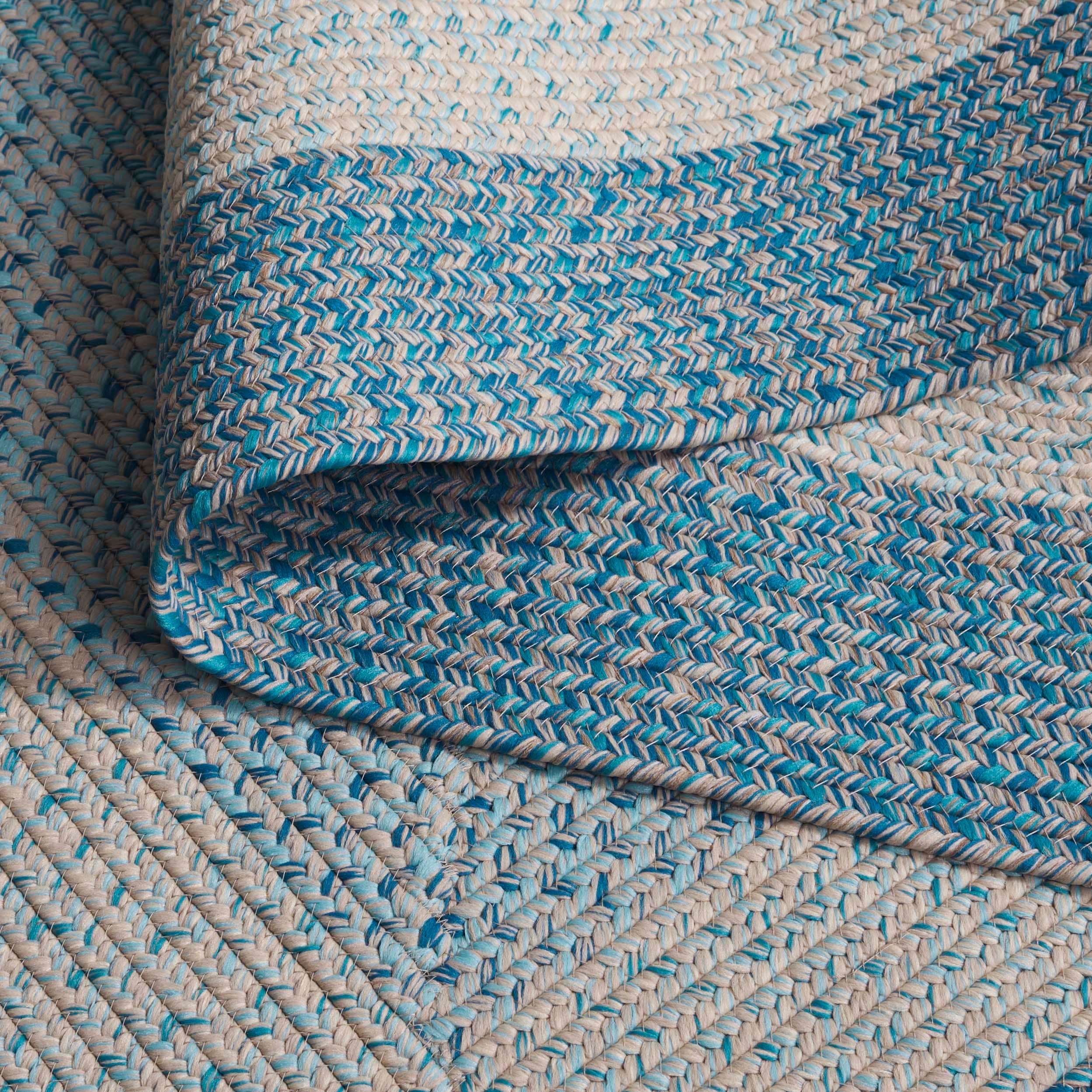 Safavieh Braded Rugs 318M Blue/Aqua 5ft x 8ft Country Floral Rug in the ...