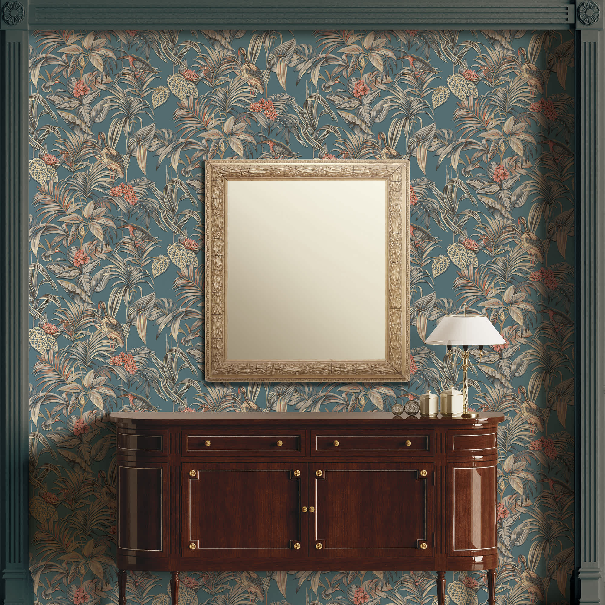 Veer Decor Bird of Paradise Blue Wallpaper in the Wallpaper department ...