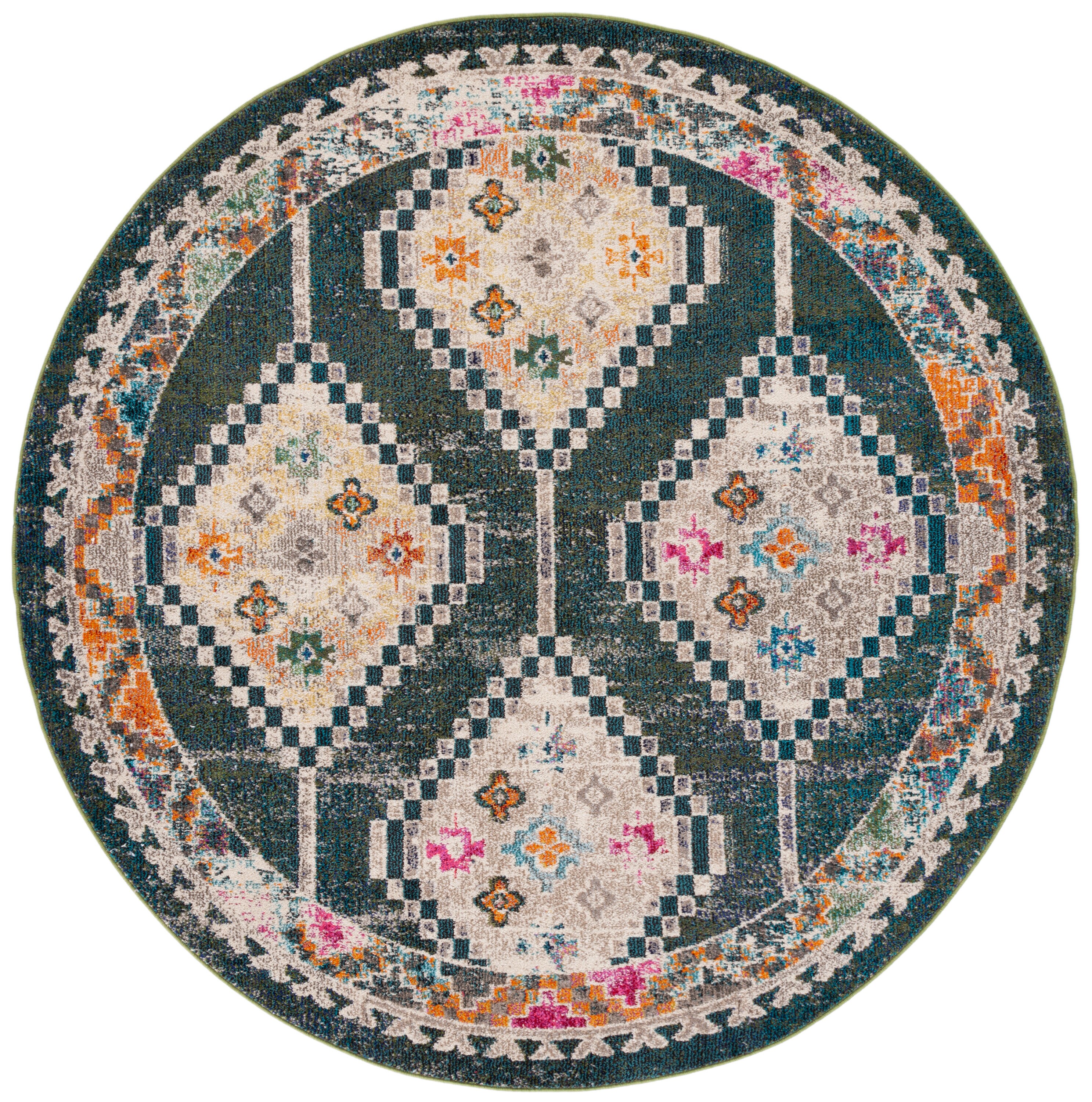 Safavieh Madison 481Y Dark Green/Beige 7 x 7 Area rug in the Rugs ...