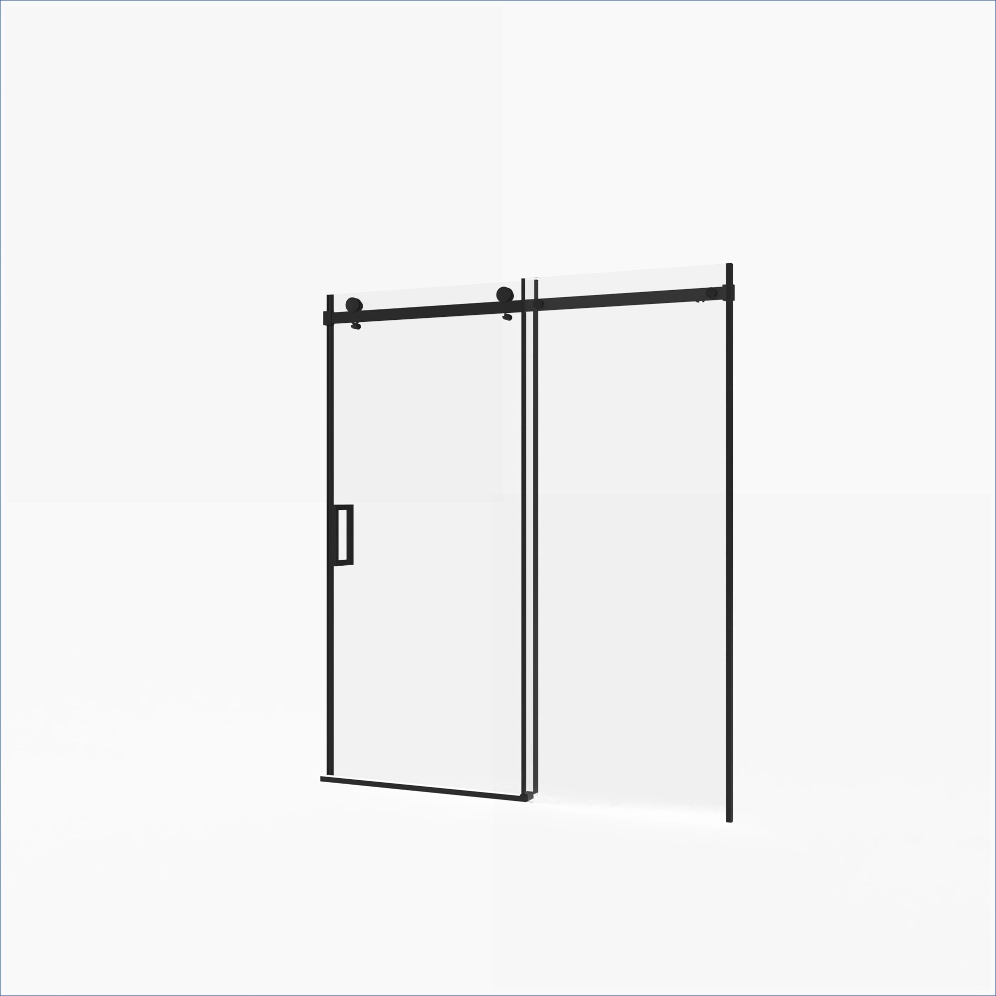 Watnature Bathroom Frameless Sliding Shower Door Adjustable Lutimesury ...