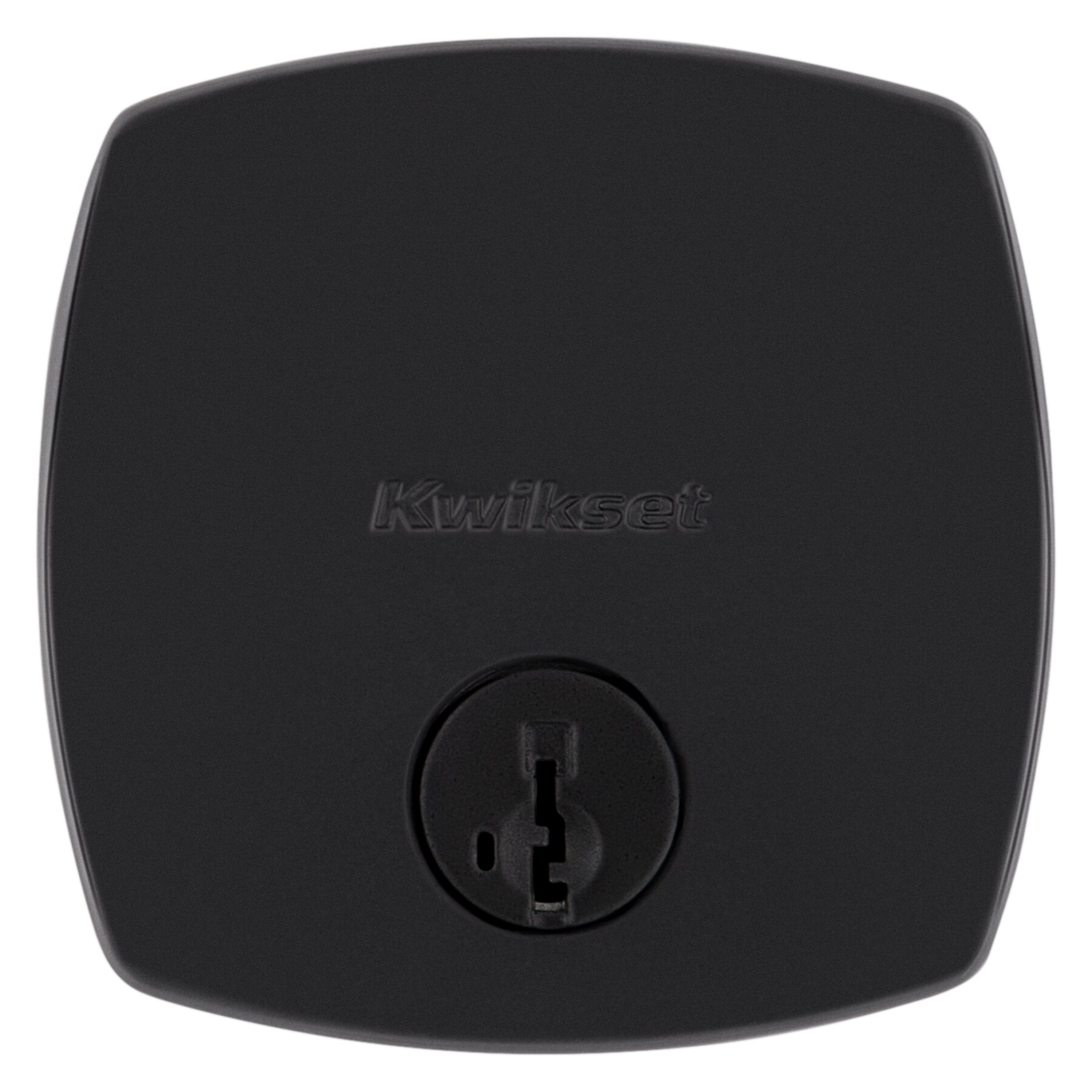Kwikset Midtown Matte Black Single Cylinder Deadbolt with SmartKey ...