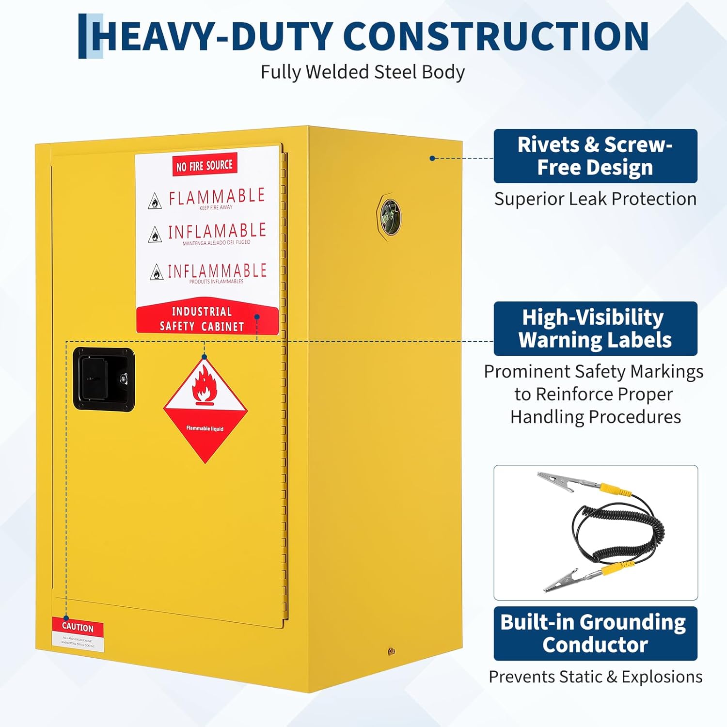 GAOMON Flammable safety cabinet fire resistant cold rolled steel ...