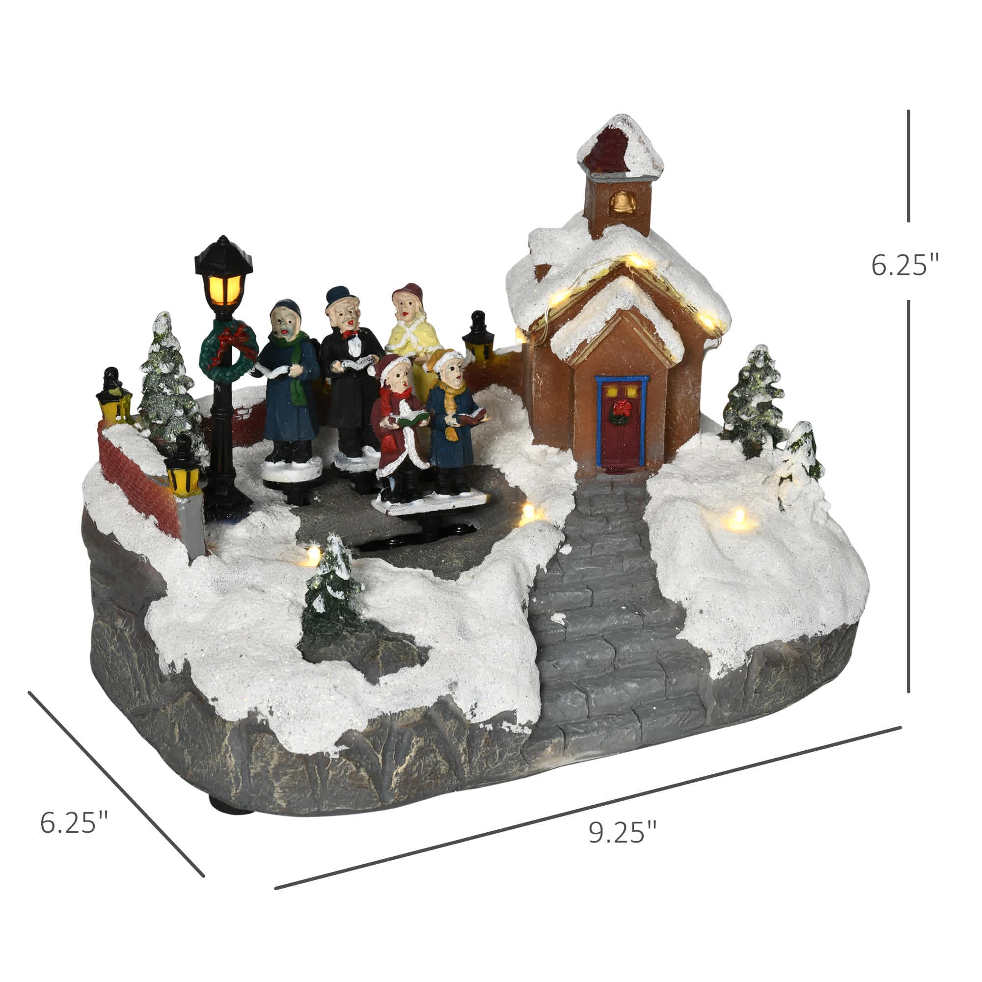 CIPACHO Christmas Village Choir Animated Winter Wonderland Set with ...