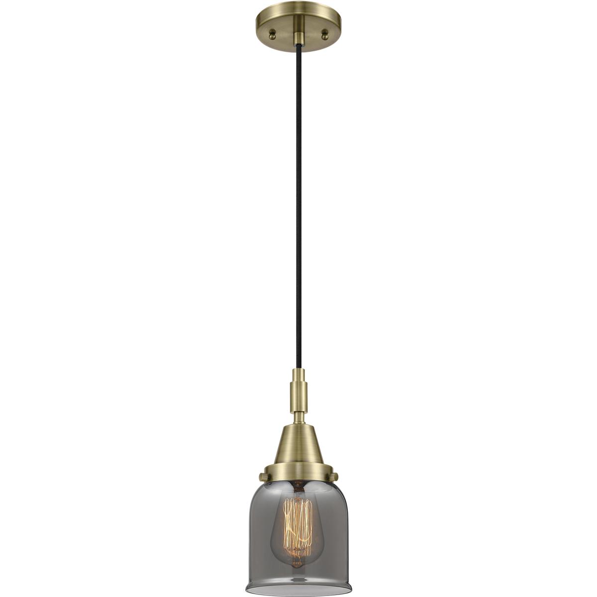 Innovations Lighting 447-1P-AB-G53 Bell Mini Pendant Antique Brass in ...