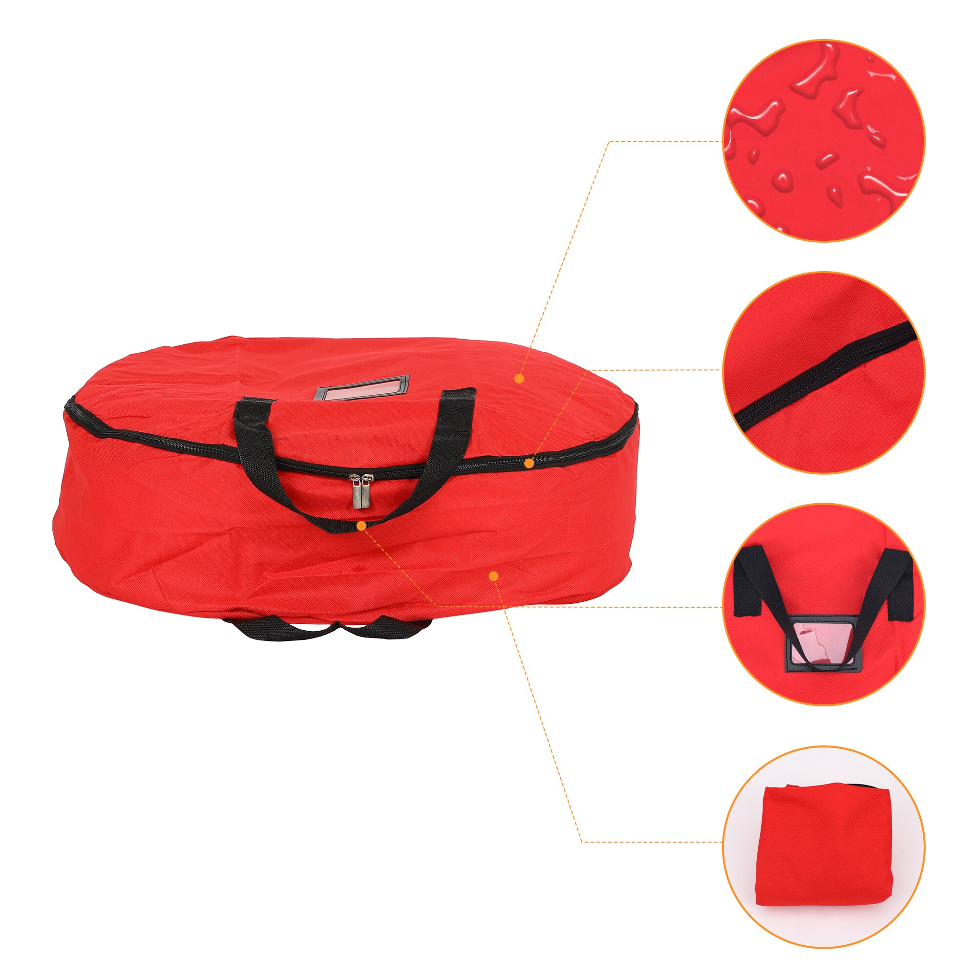 Unique Bargains 1 Pack Christmas Foldable Round Storage Bags with ...