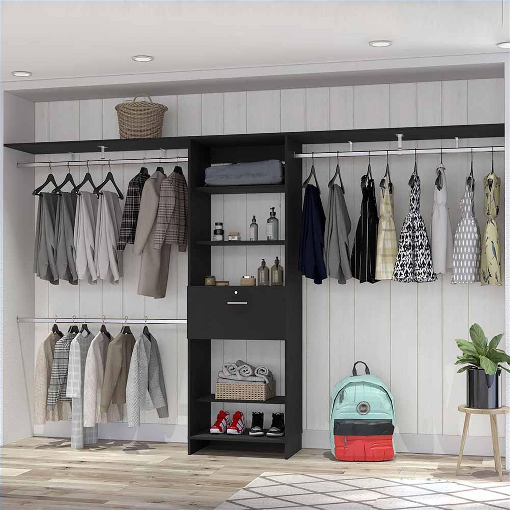 Watnature Large Storage Capacity Closet System Clothing Organizer Jet ...