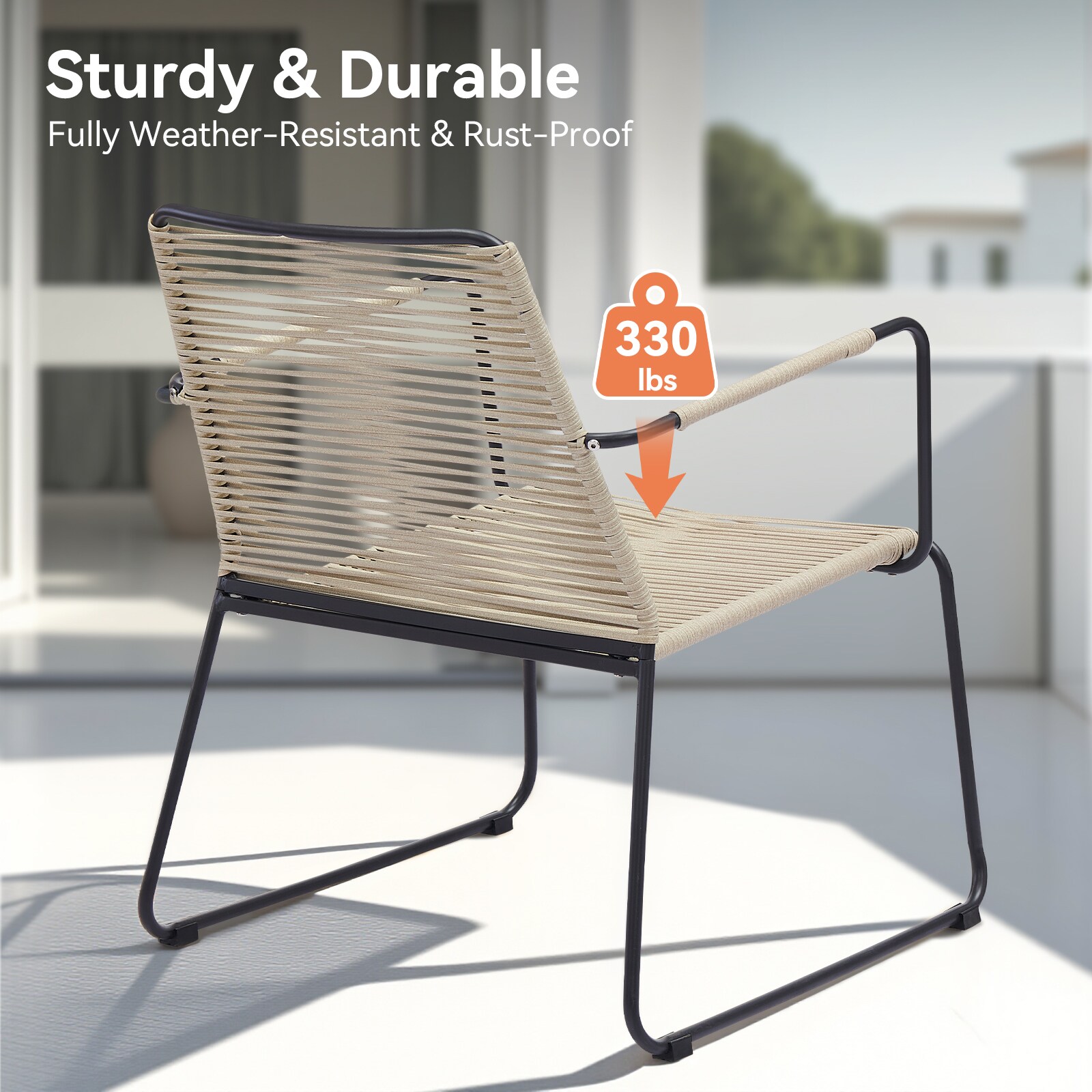 Blisstyle Balcony Furniture 5 Piece Patio Conversation Set Pe Wicker ...